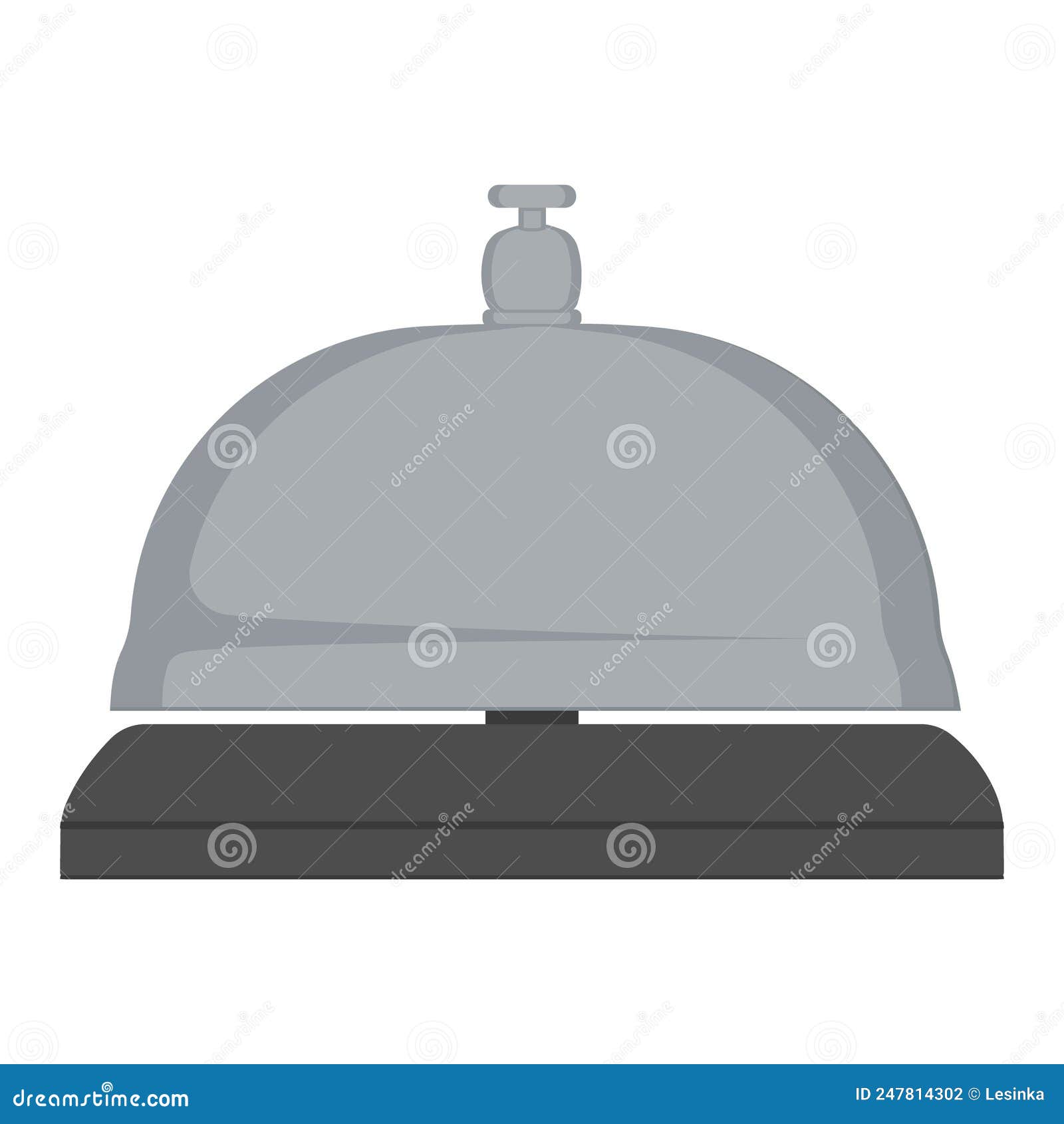 Hotel Desk Bell, Service Bell, Bell Icon at the Reception. Flat Vector ...