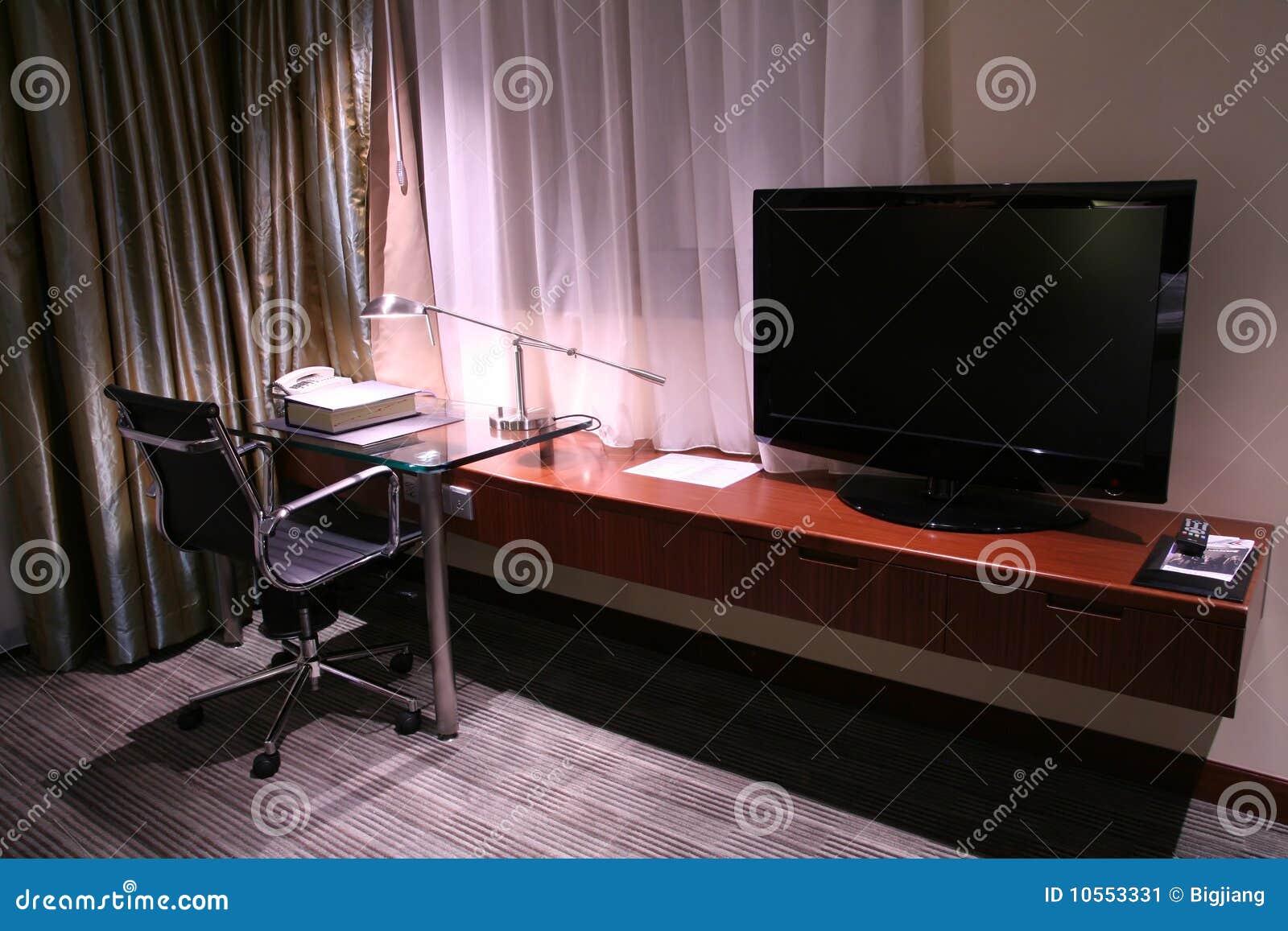Hotel Desk and Reading Lamp Stock Image - Image of architecture, hotel ...