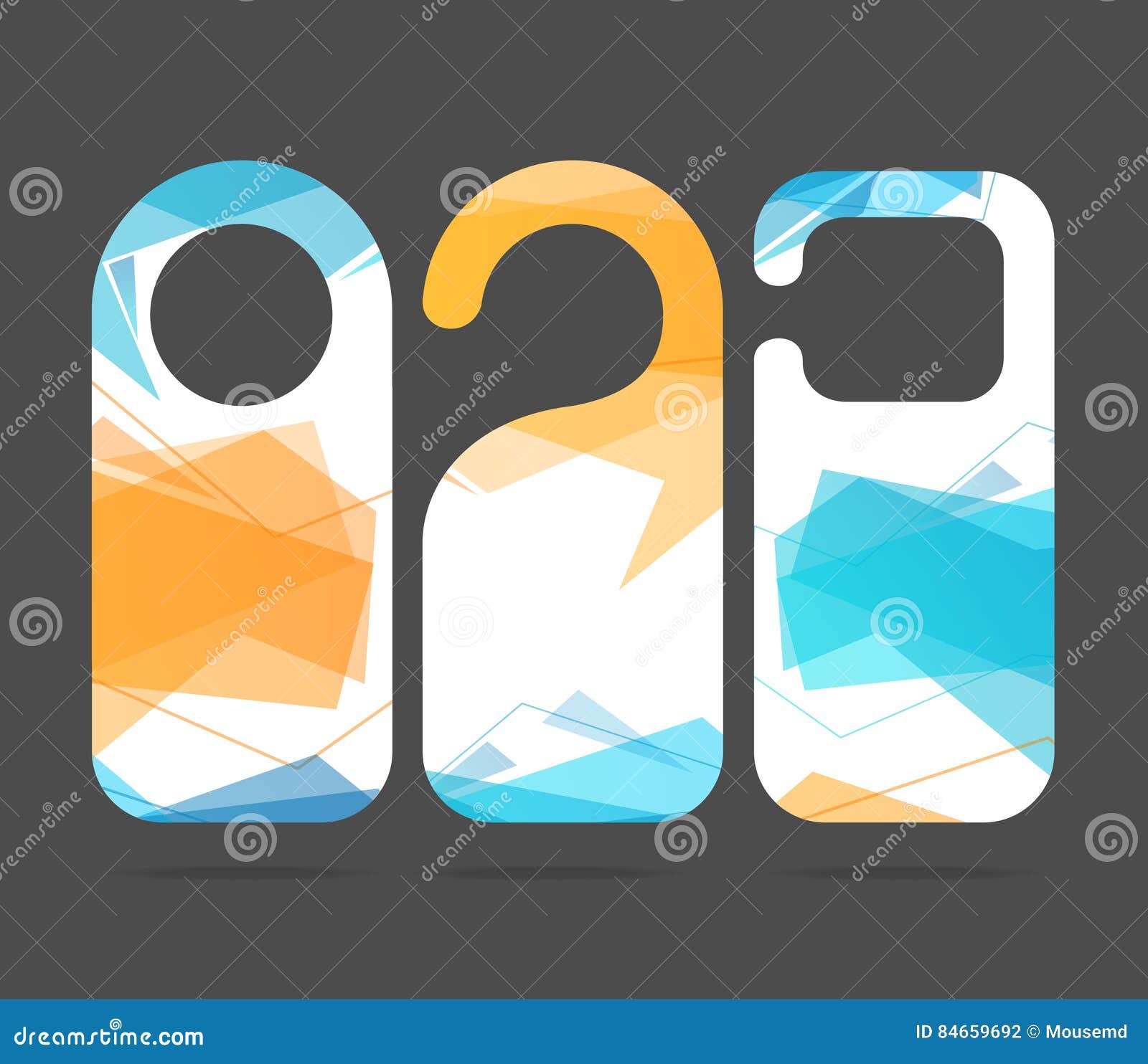 Hotel Door Labels Set. Vector Stock Vector - Illustration of color ...