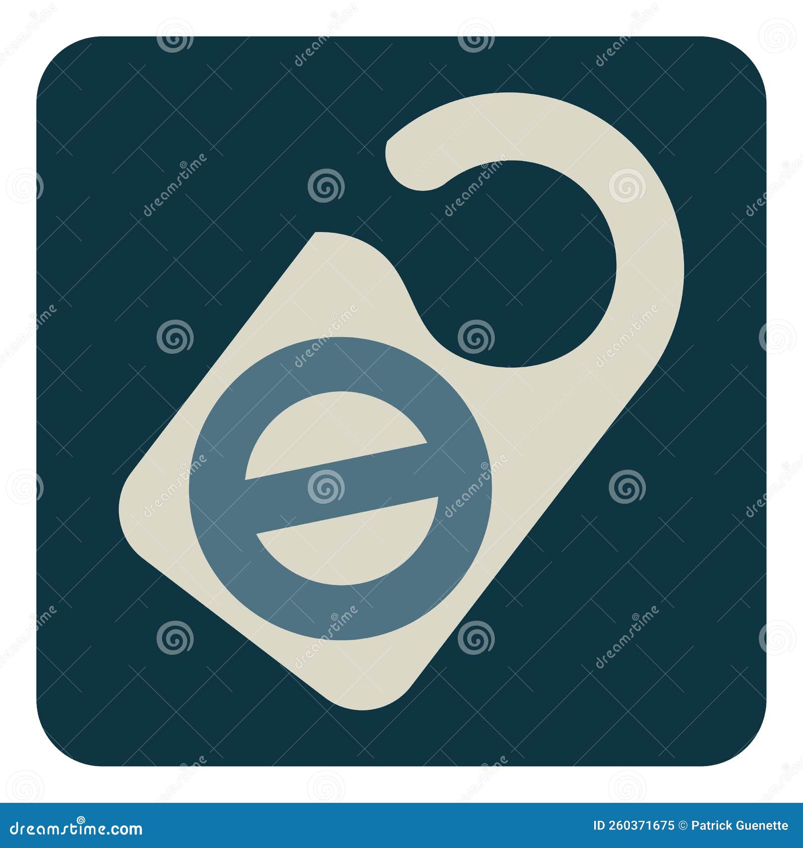 Hotel door sign, icon stock vector. Illustration of privacy - 260371675