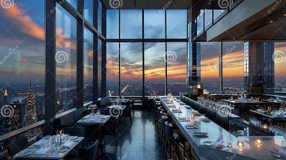 Hotel Eatery Showcasing Interactive Digital Menus with Panoramic Views ...