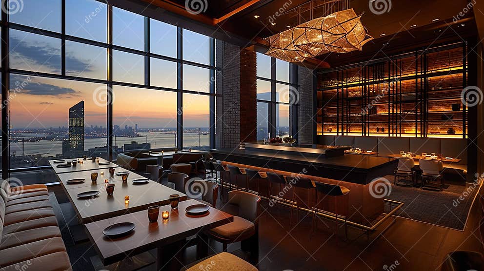 Hotel Eatery Showcasing Interactive Digital Menus with Panoramic Views ...