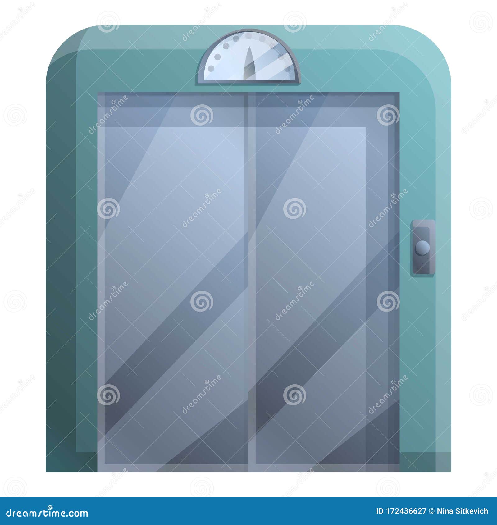 Hotel Elevator Cabine Icon, Cartoon Style Vector Illustration ...