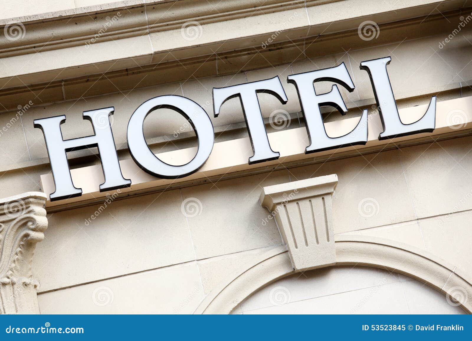 Hotel sign stock image. Image of luxury, front, white - 53523845