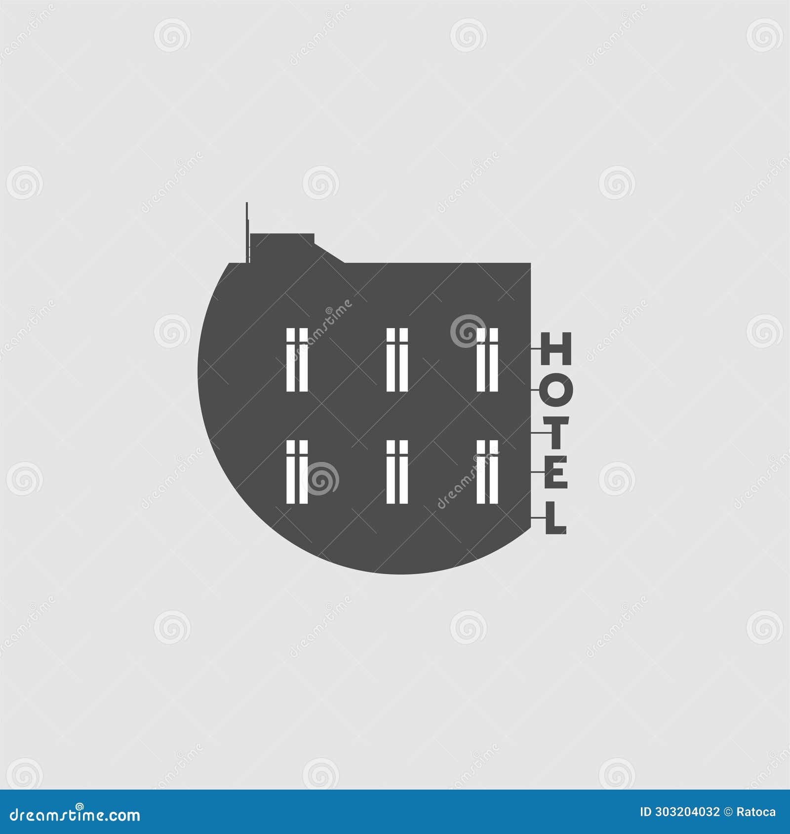 Hotel flat illustration stock vector. Illustration of concept - 303204032