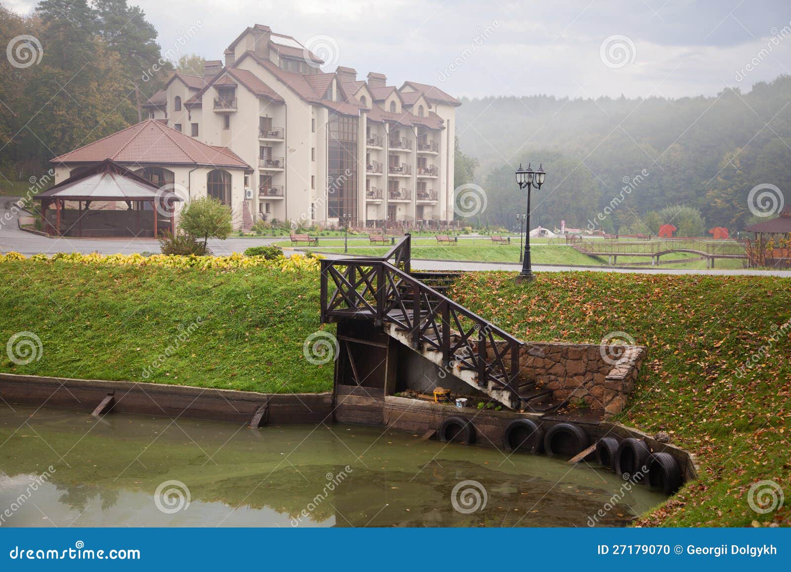 Hotel in forest stock photo. Image of romantic, haze - 27179070