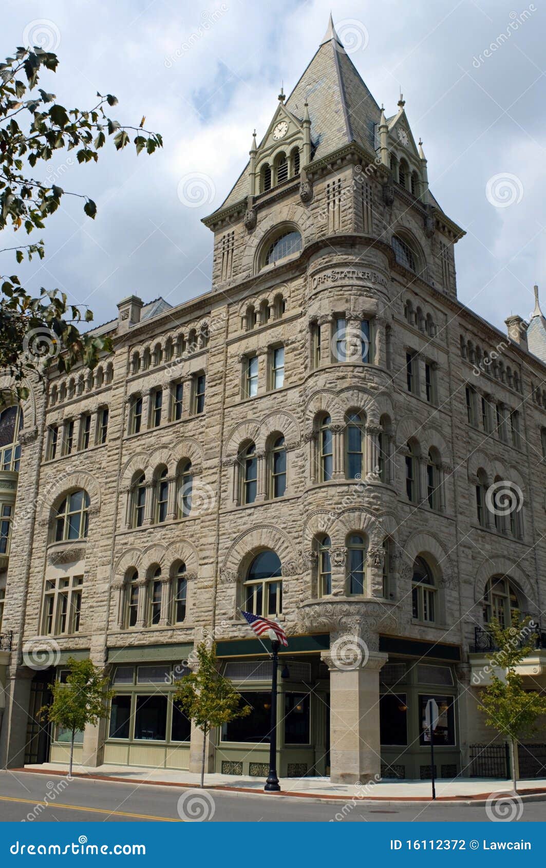 Hotel Fort Piqua stock photo. Image of arches, clock - 16112372
