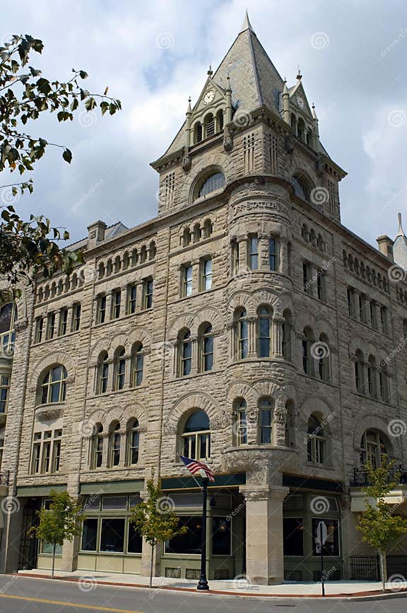Hotel Fort Piqua stock photo. Image of arches, clock - 16112372