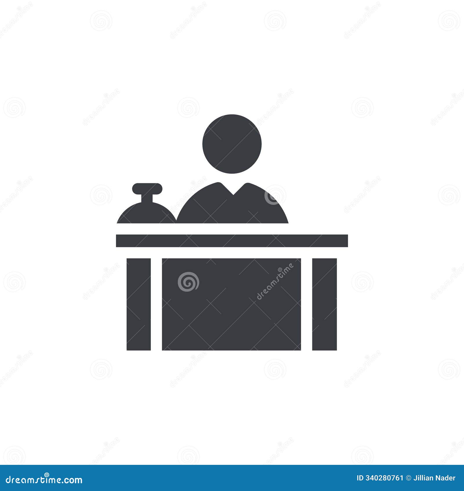 Hotel Front Desk Icon Simple Vector Symbol Stock Vector - Illustration ...