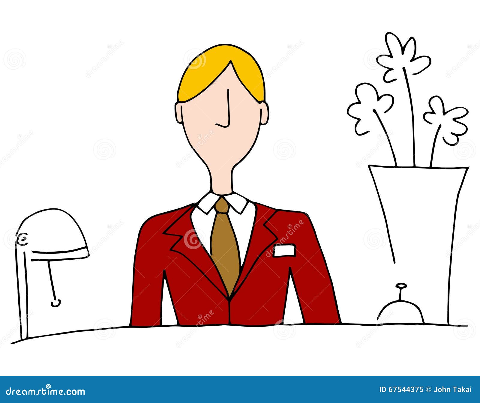 Hotel Front Desk Manager ilustración del vector. Ilustración de arte ...