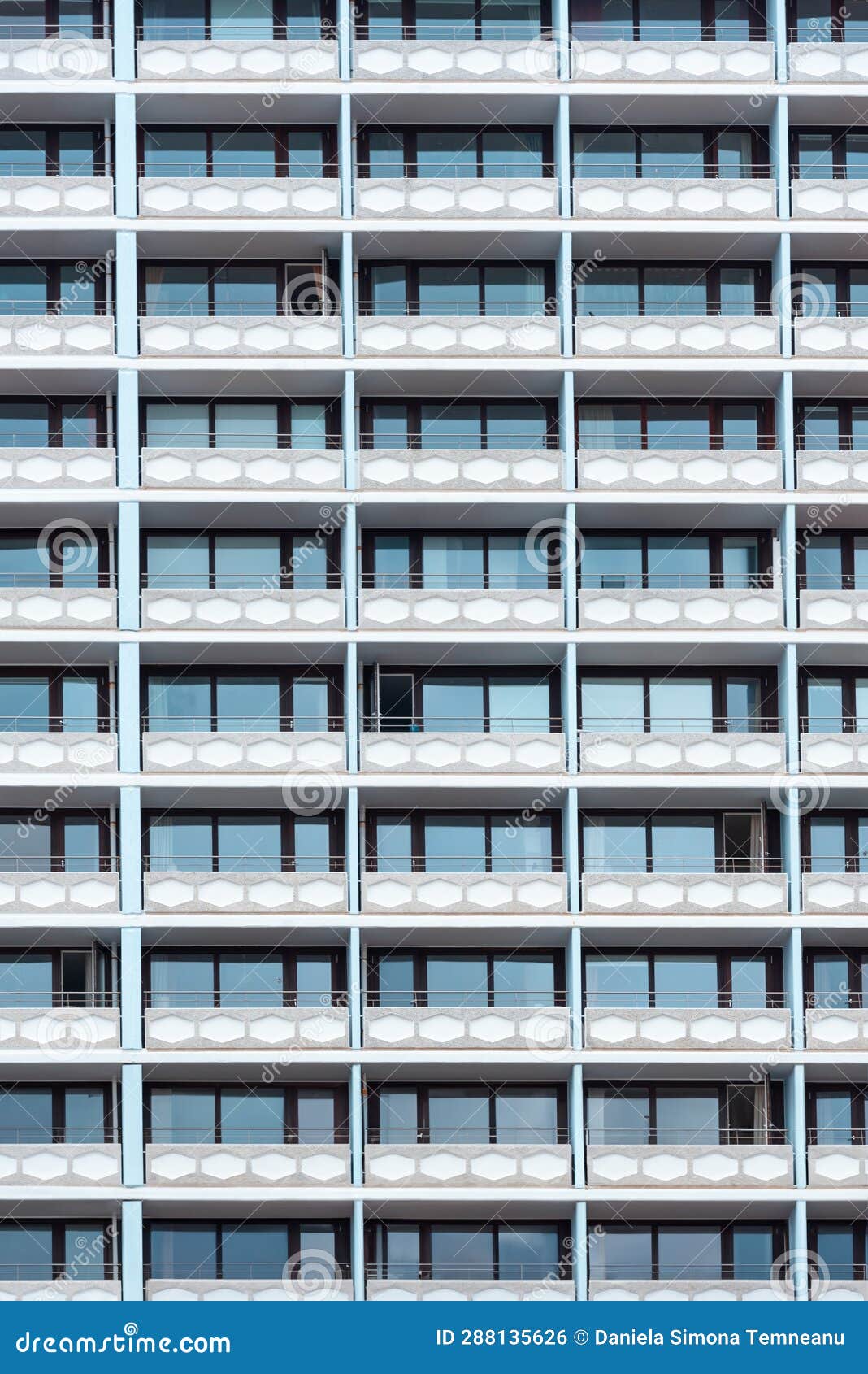 Hotel Front View Facade, Background Full Frame Stock Photo - Image of ...