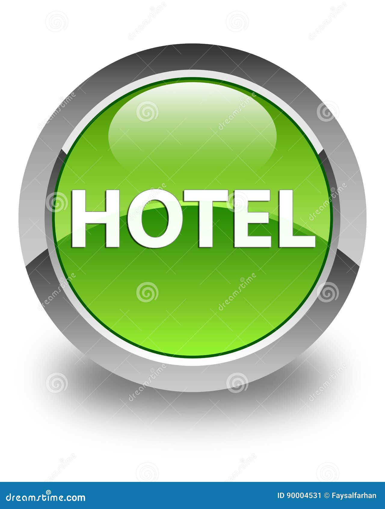 Hotel Glossy Green Round Button Stock Illustration - Illustration of ...