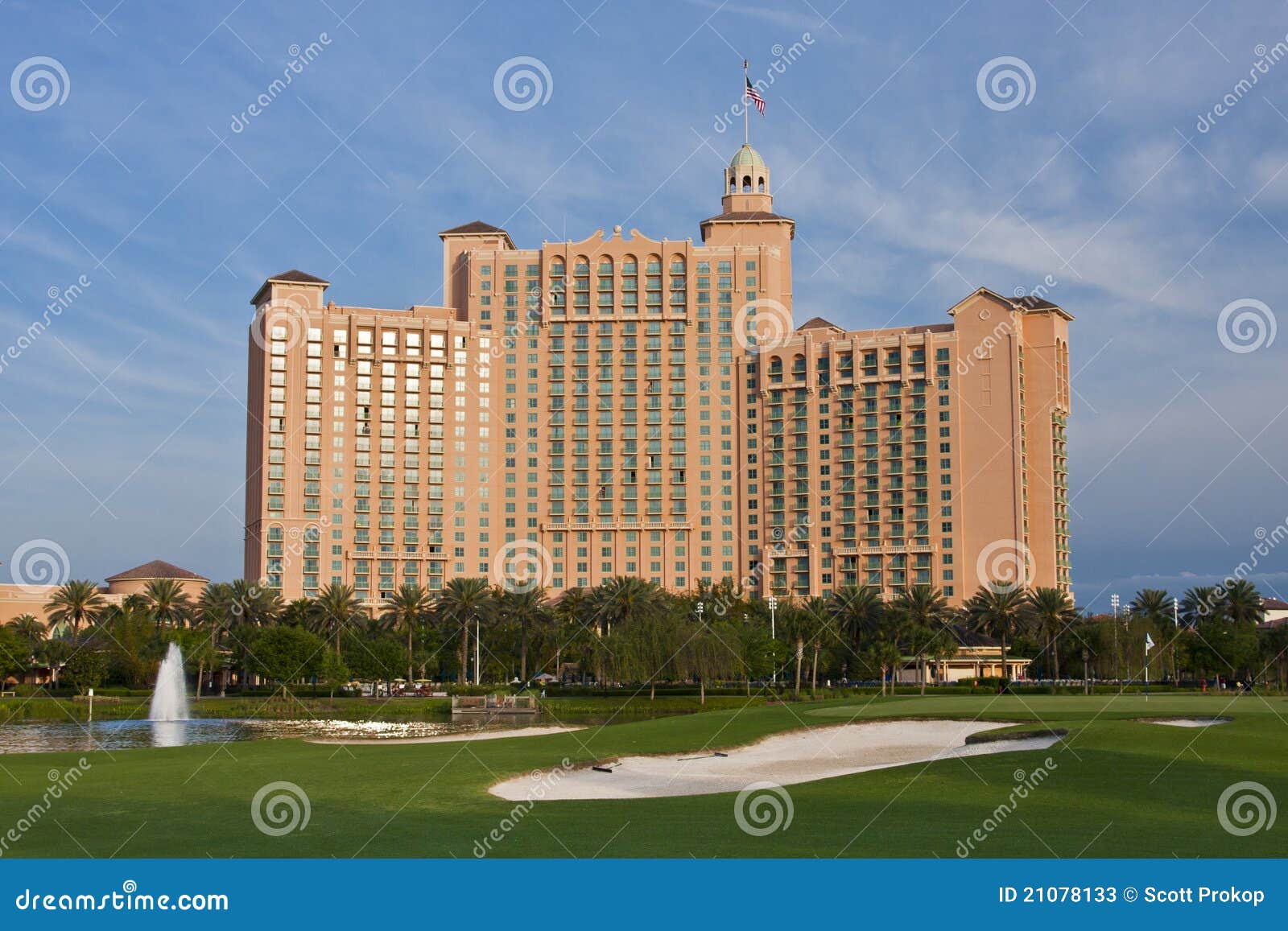 Hotel on Golf Course stock image. Image of golf, green - 21078133
