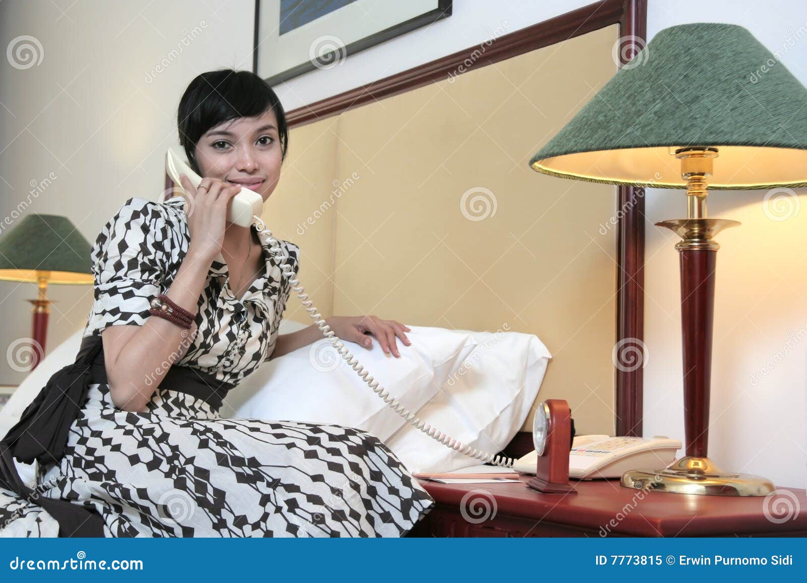 Hotel guest calling stock image. Image of smile, calling - 7773815