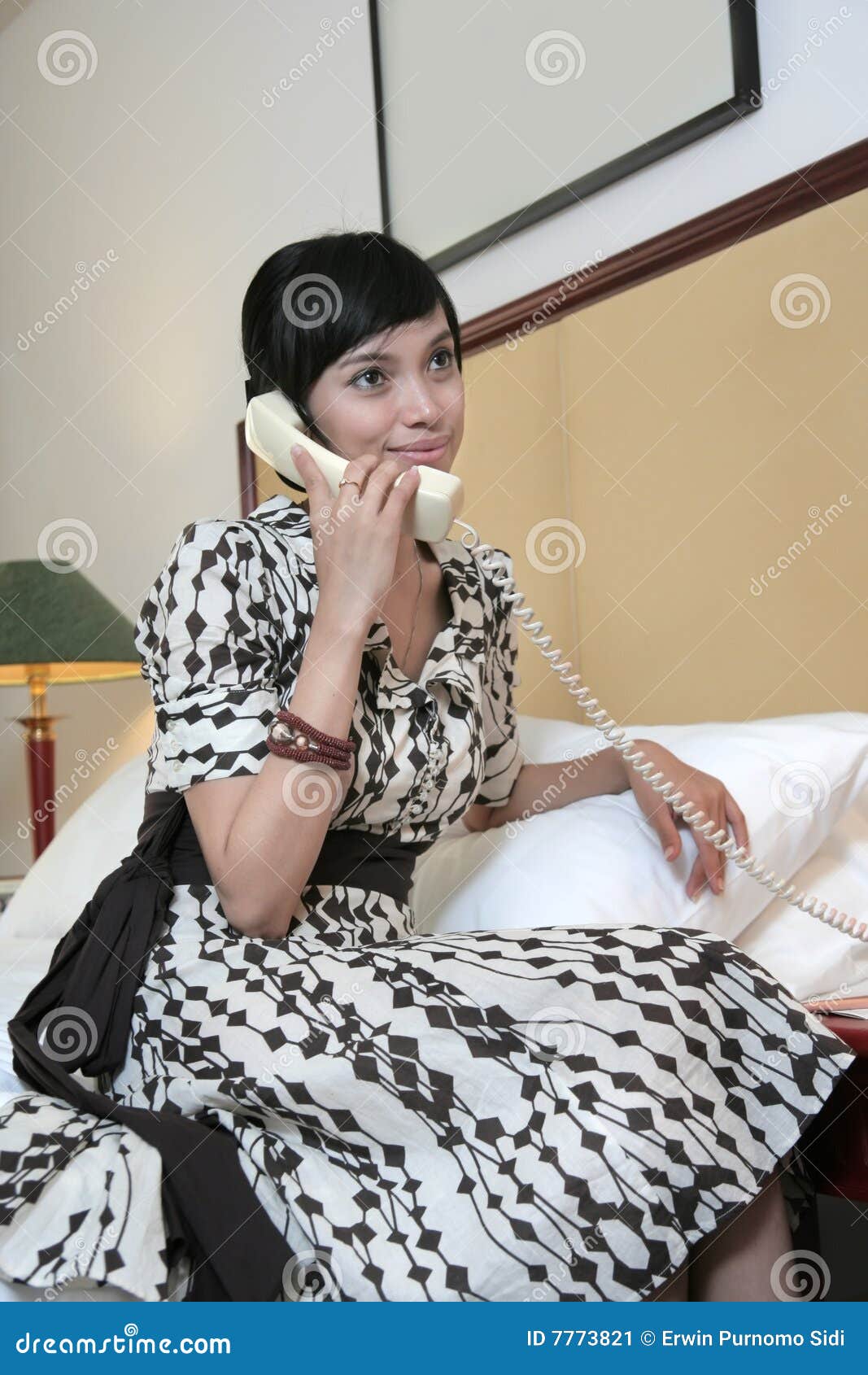 Hotel guest calling stock image. Image of beautiful, nice - 7773821