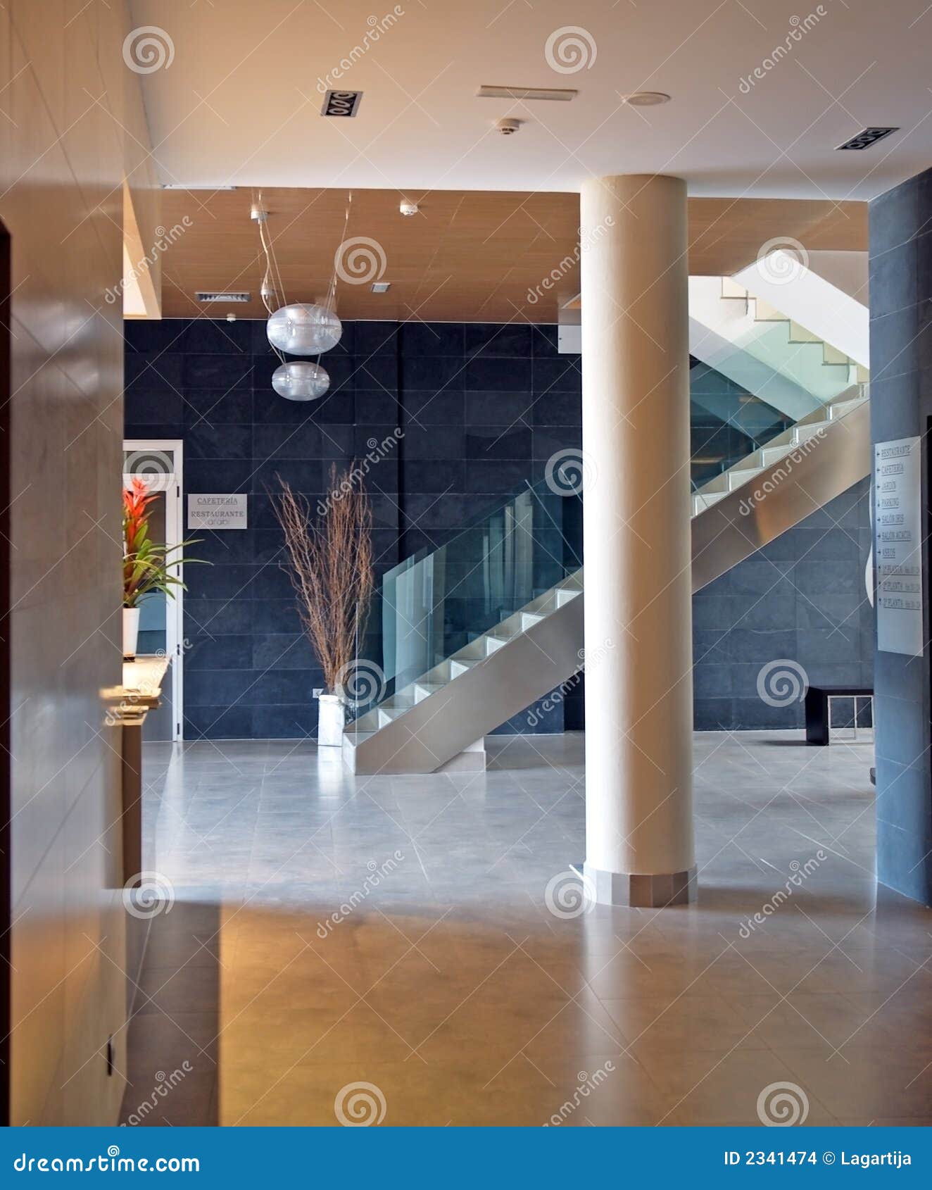 Hotel hall stock photo. Image of column, class, modern - 2341474