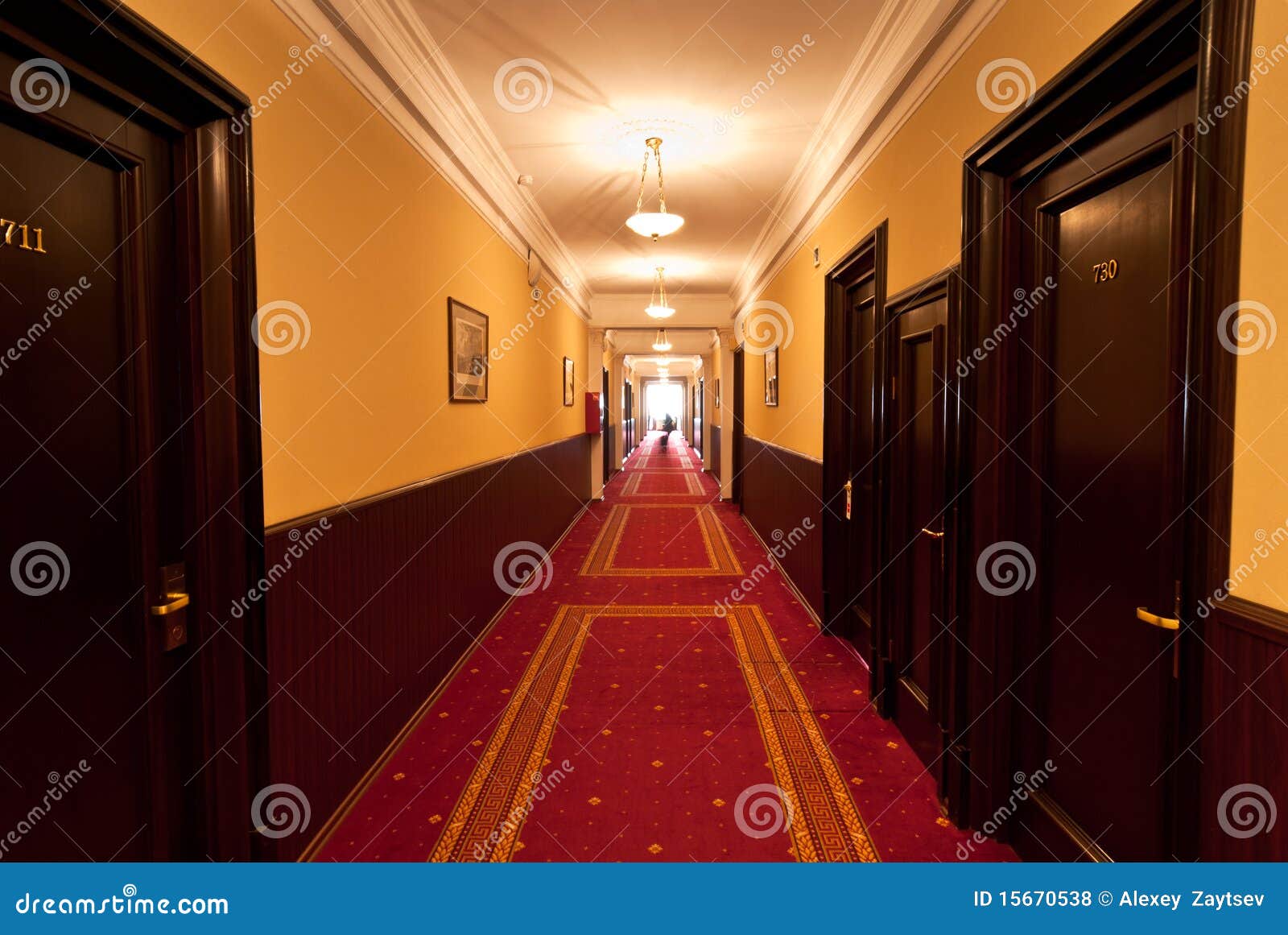 Hotel hallway stock photo. Image of light, hall, corridor - 15670538