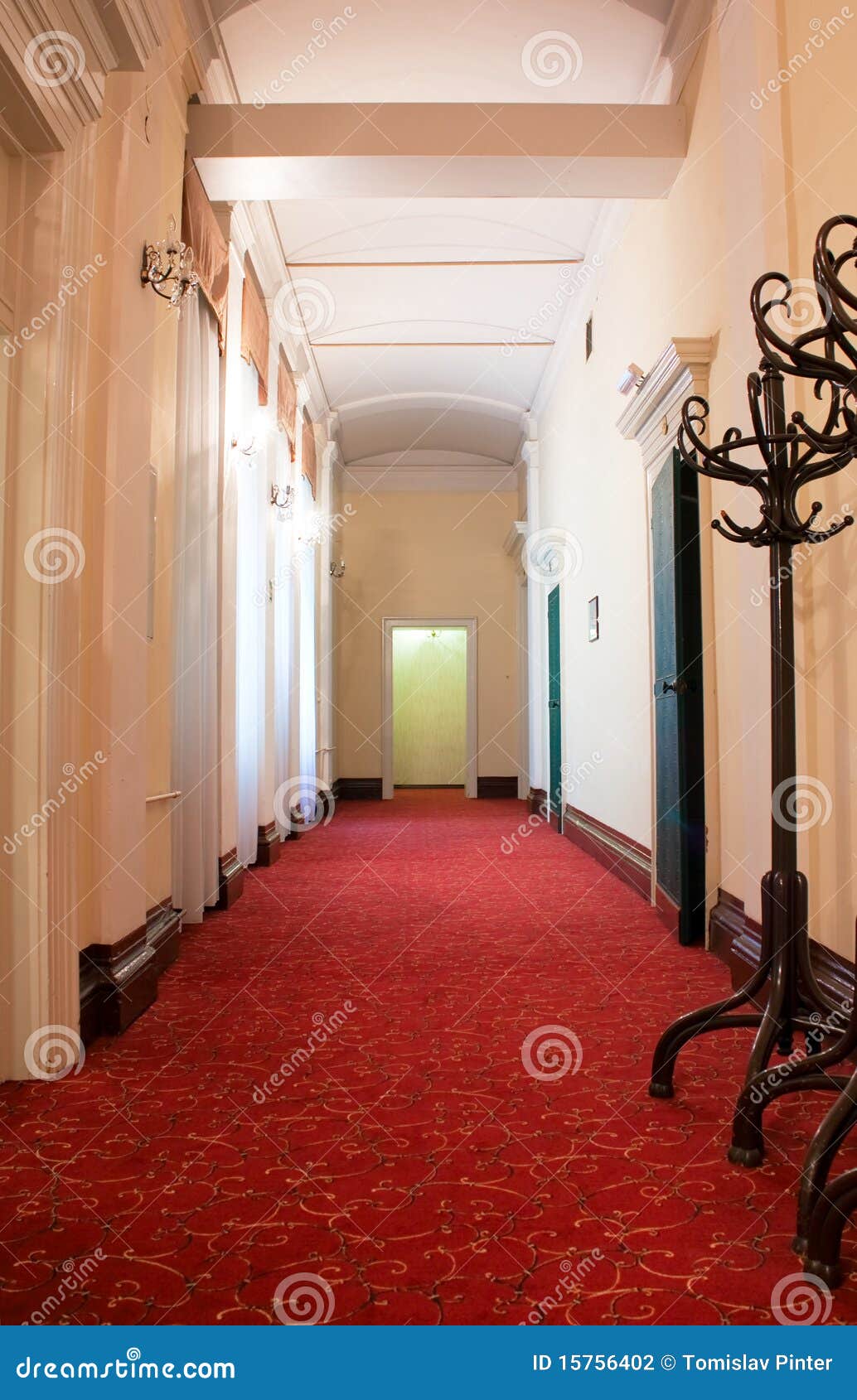 Hotel hallway stock photo. Image of welcome, holiday - 15756402