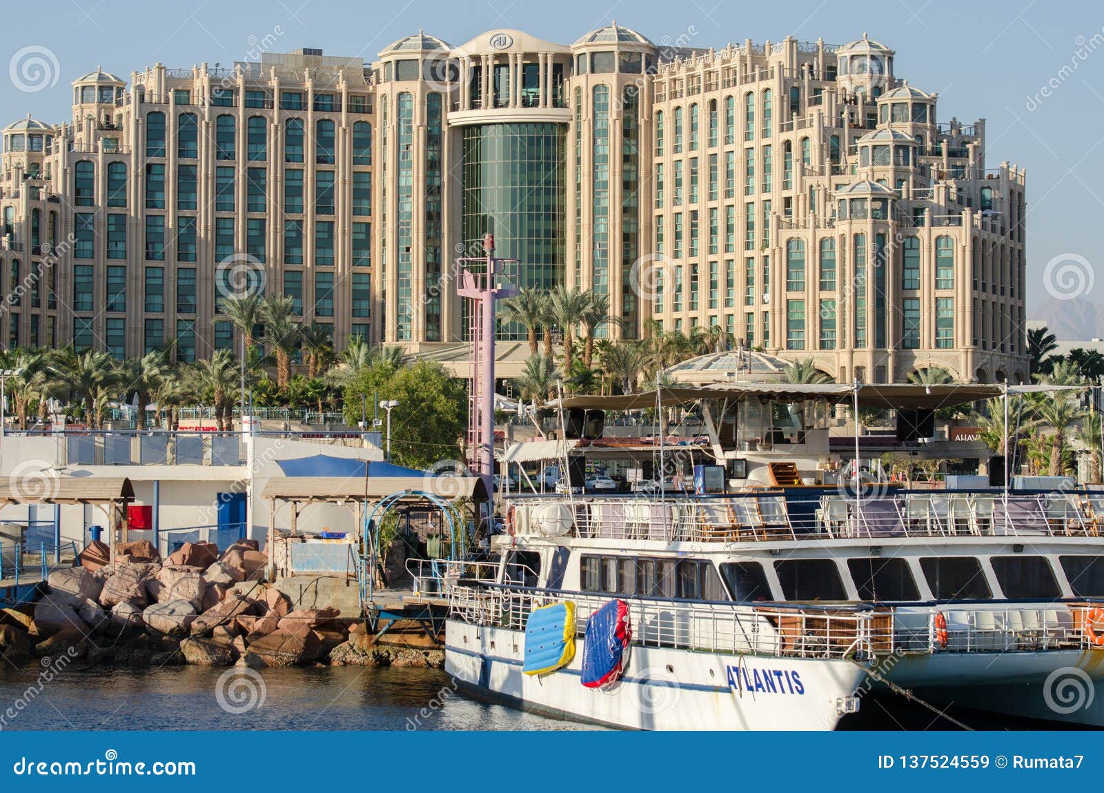 Hotel Hilton Eilat Queen of Sheba Editorial Stock Image - Image of east ...