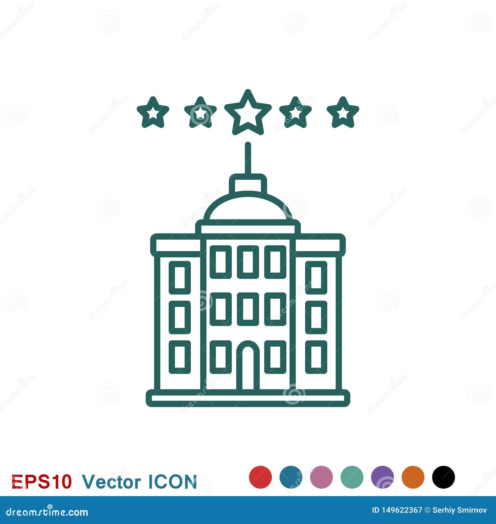 Hotel Icon Logo, Illustration, Vector Sign Symbol for Design Stock ...