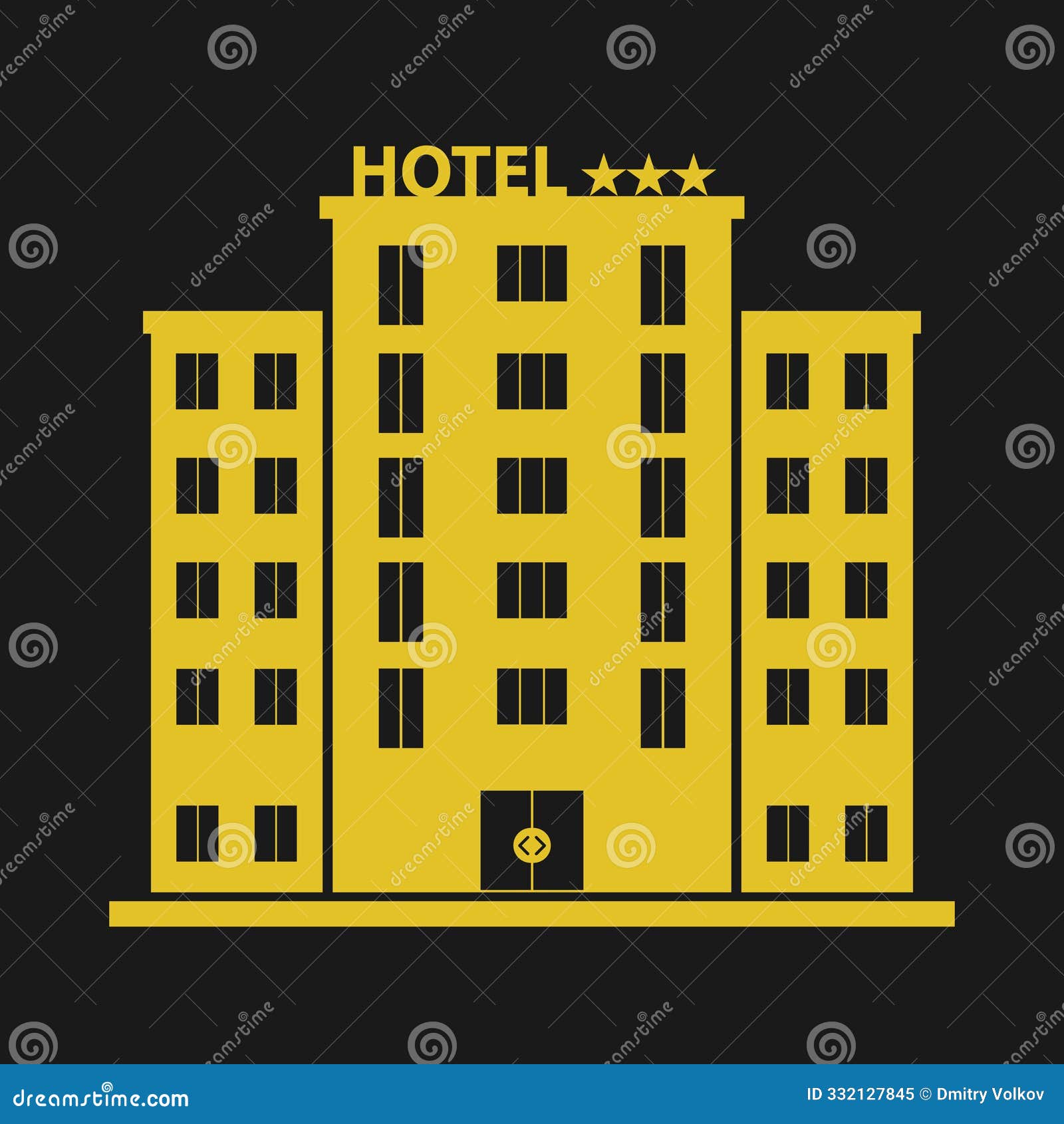 Hotel, Hotel Icon, Realistic Three Star Hotel. Vector, Designer ...