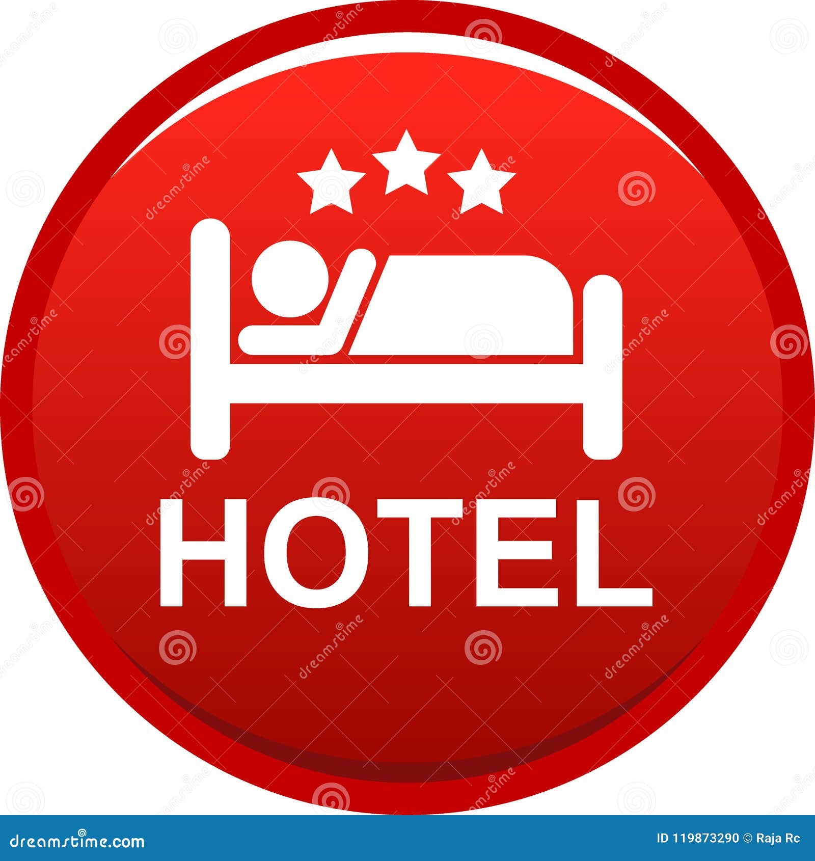Hotel icon red button stock vector. Illustration of background - 119873290