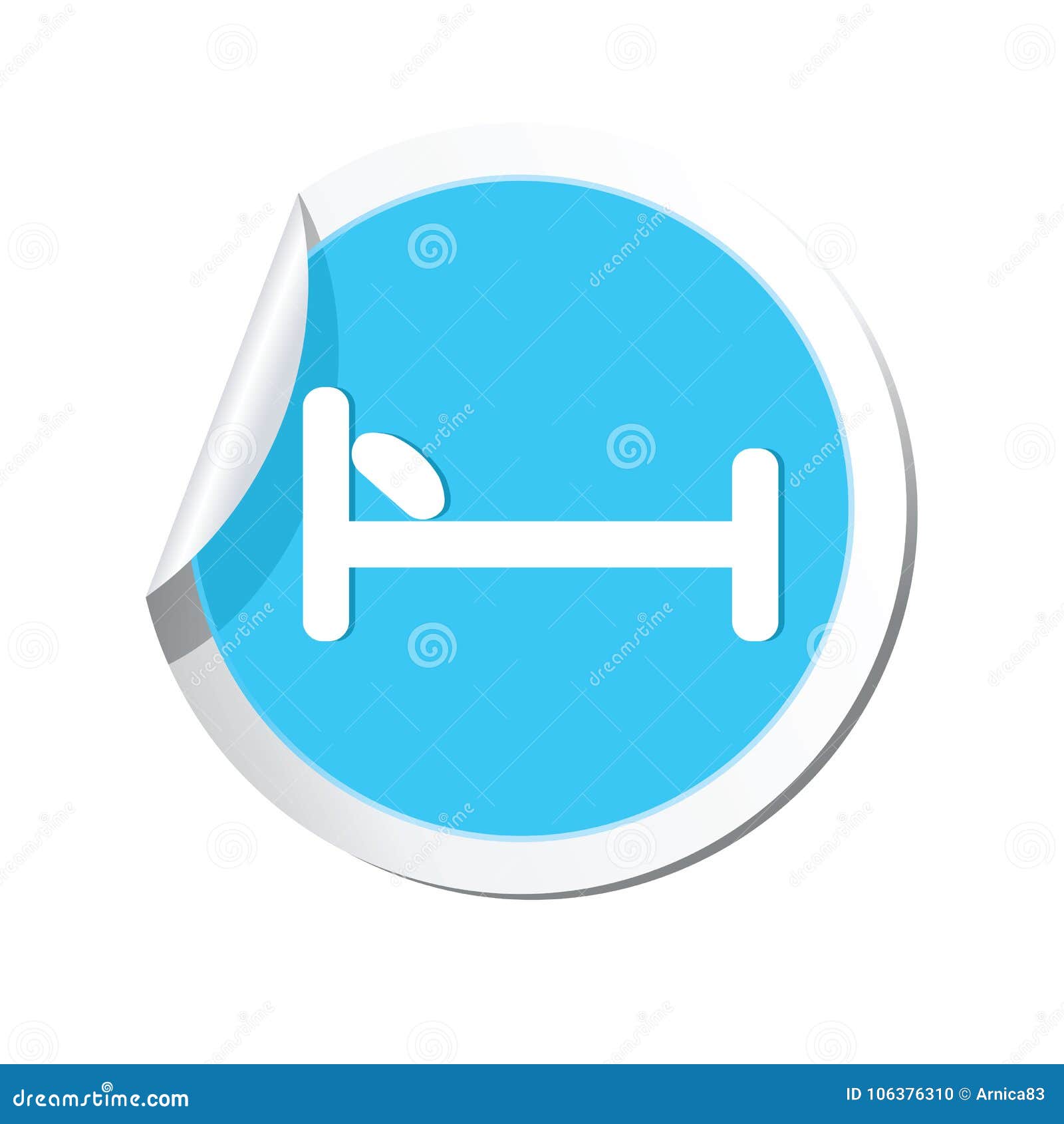 Hotel icon on the Sticker stock vector. Illustration of destination ...
