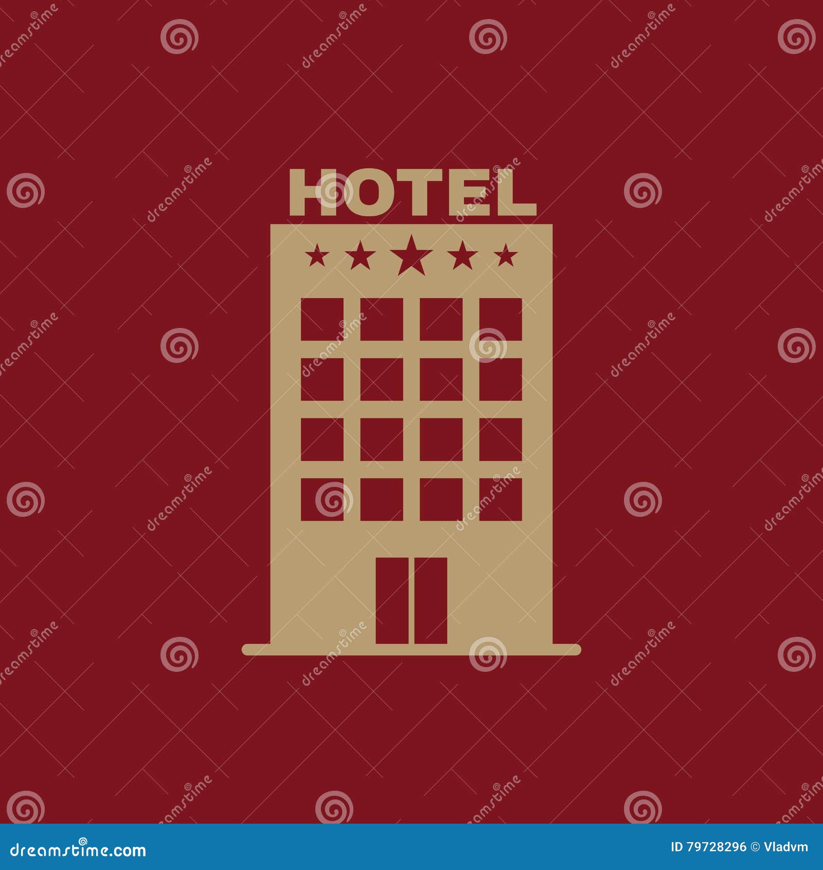 The Hotel Icon. Travel Symbol Stock Vector - Illustration of graphic ...