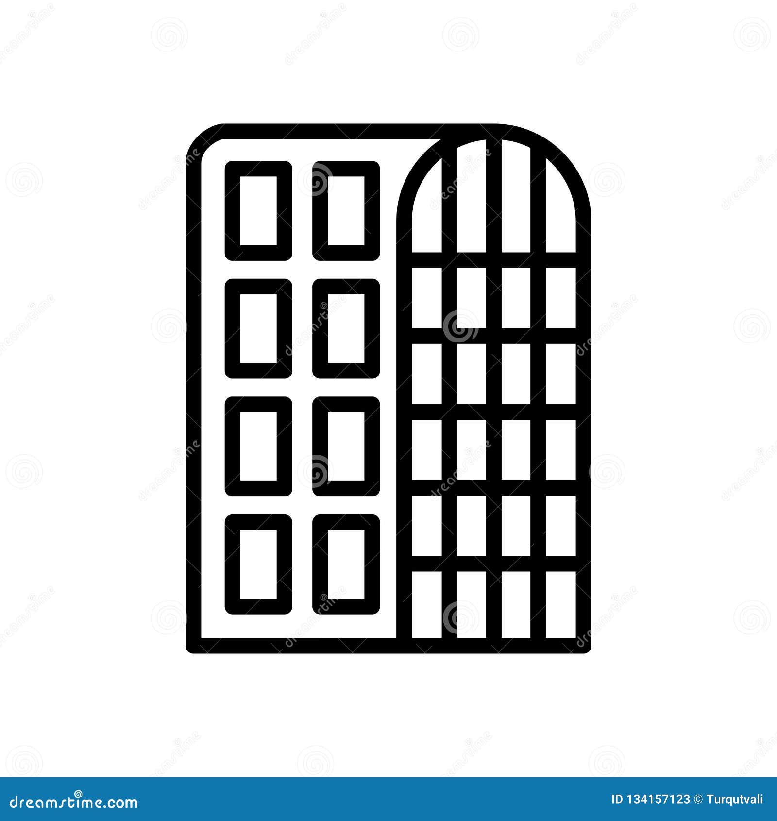 Hotel Icon Vector Isolated on White Background, Hotel Sign , Line and ...