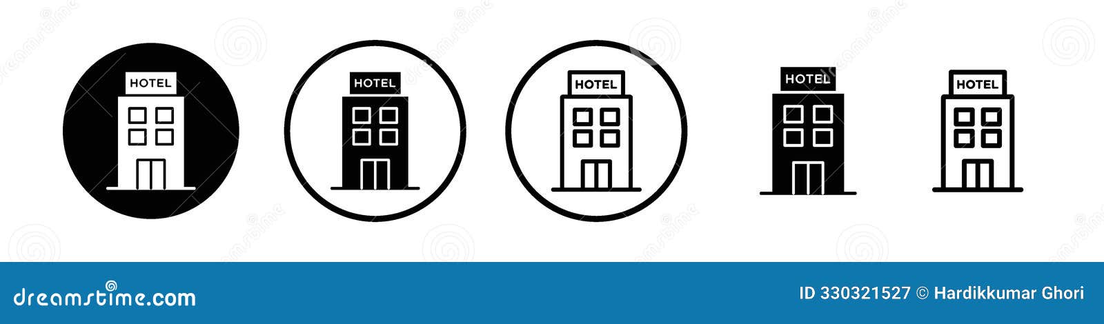 Hotel Icon Vector Set on White Background Stock Vector - Illustration ...