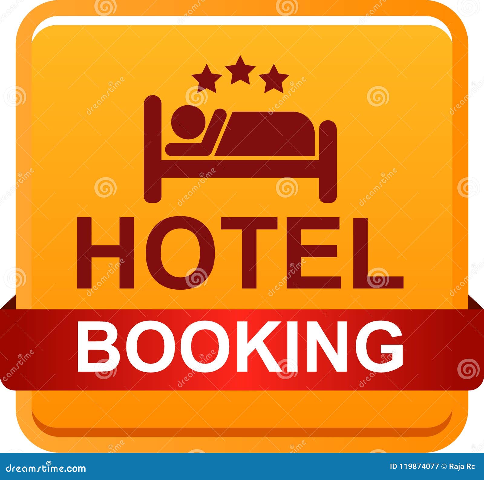 Hotel icon web button stock vector. Illustration of check - 119874077