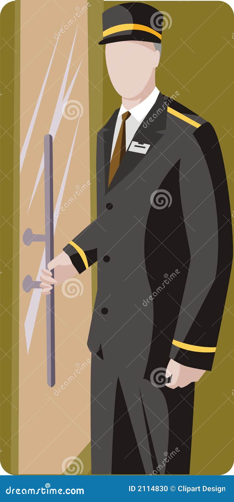 Hotel Bellman, Linear Style Sign For Mobile Concept And Web Design ...