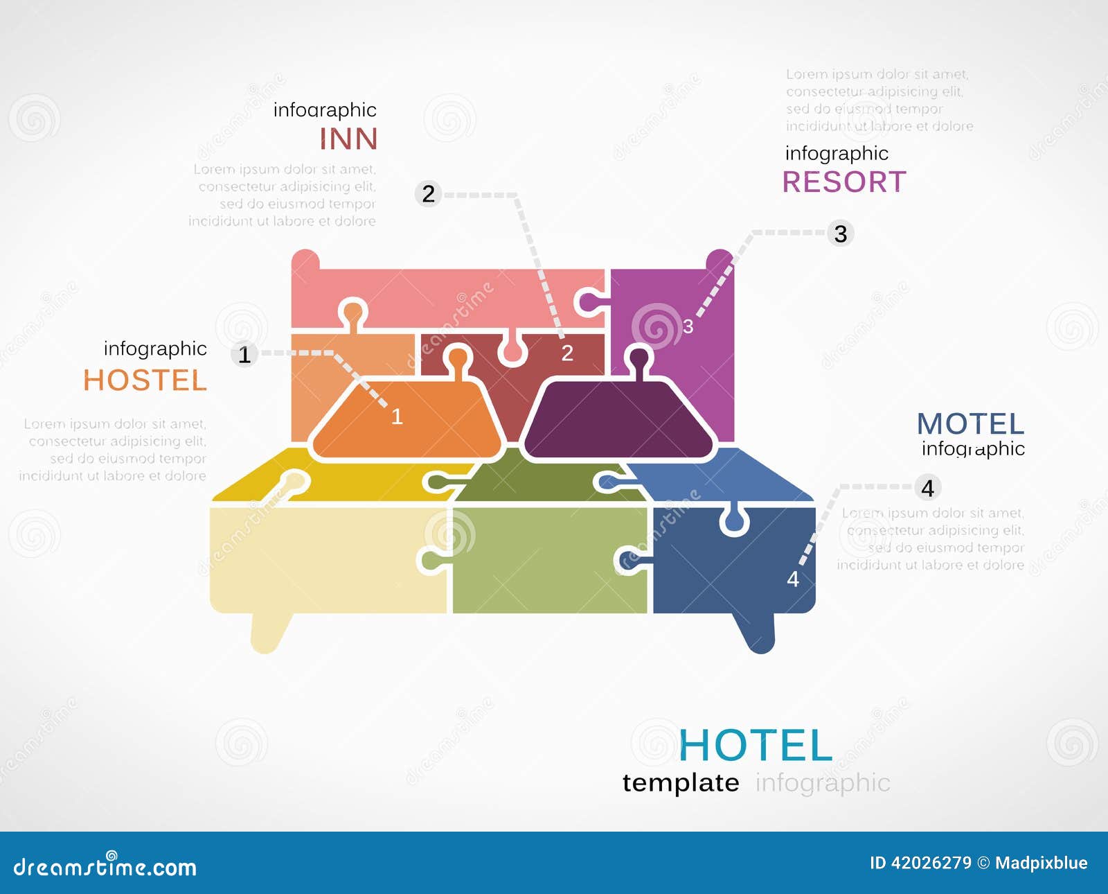 Hotel infographics stock vector. Illustration of motel - 42026279