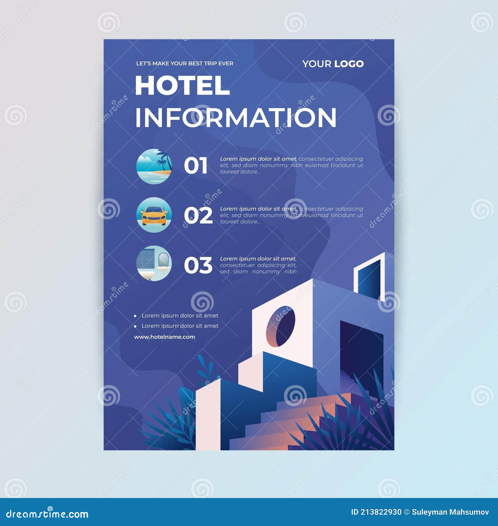Hotel Information Brochure Template Layout. Room Options, Service ... Hotel Information Brochure Template Layout. Room Options, Service ...