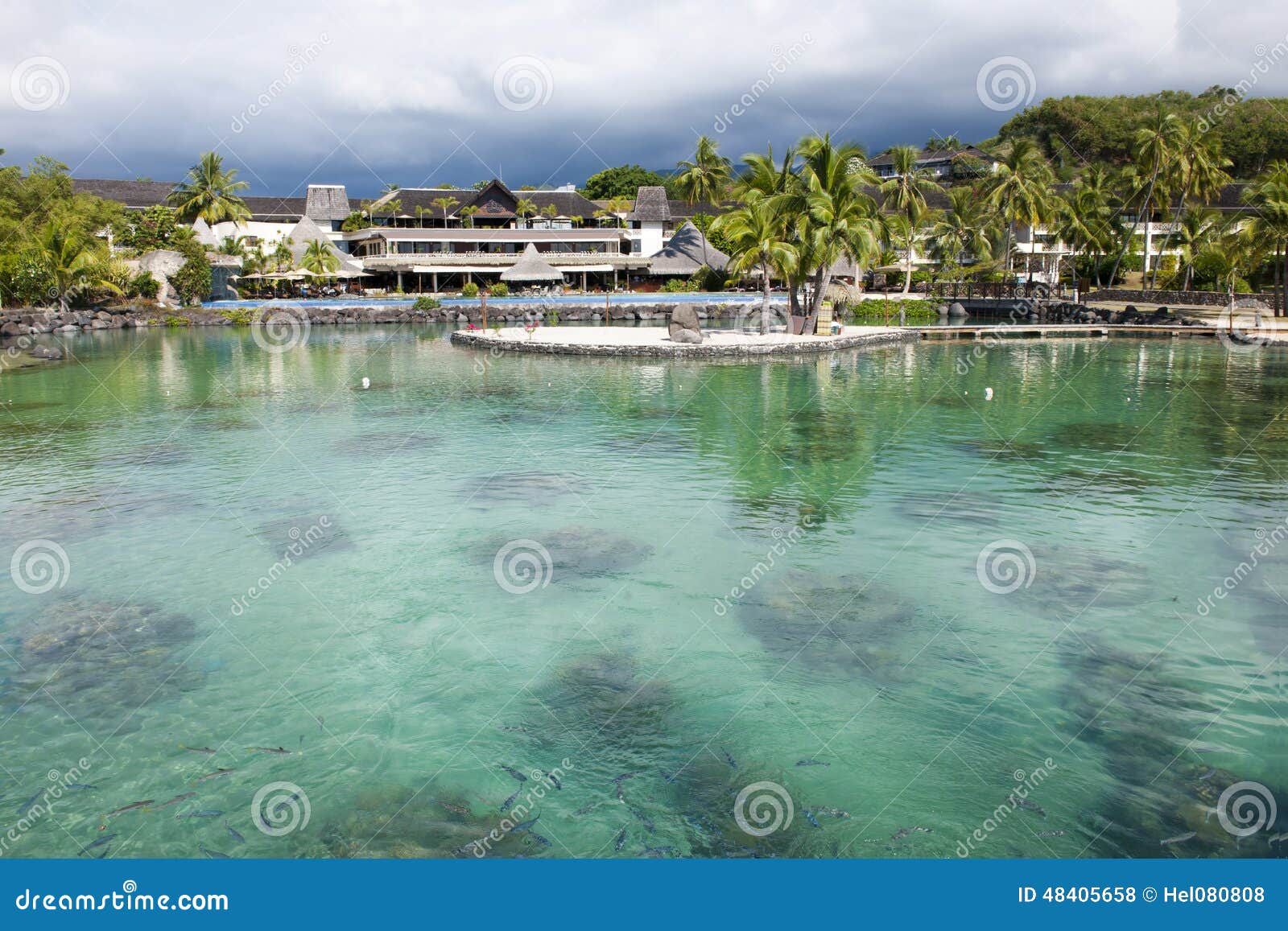 Hotel Intercontinental Papeete Stock Photo - Image of tropical ...