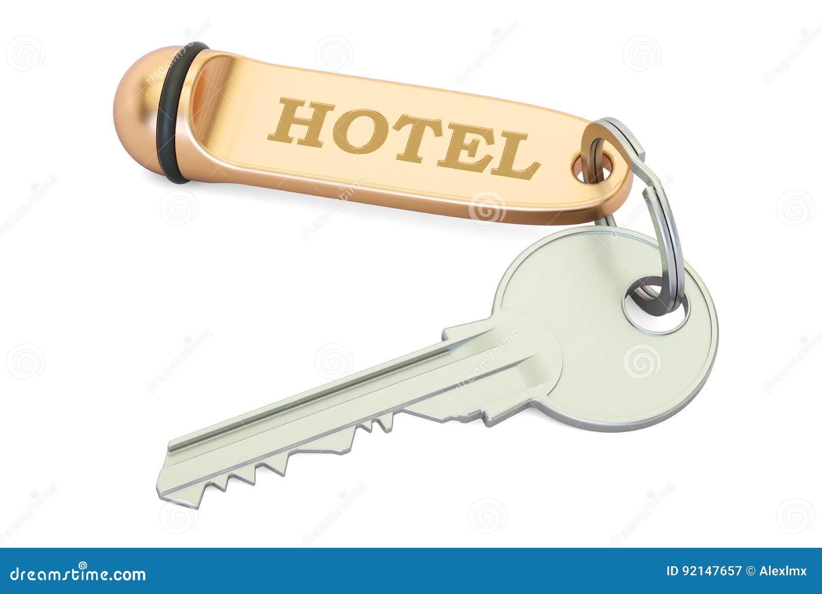 Hotel Key Closeup, 3D Rendering Stock Illustration - Illustration of ...