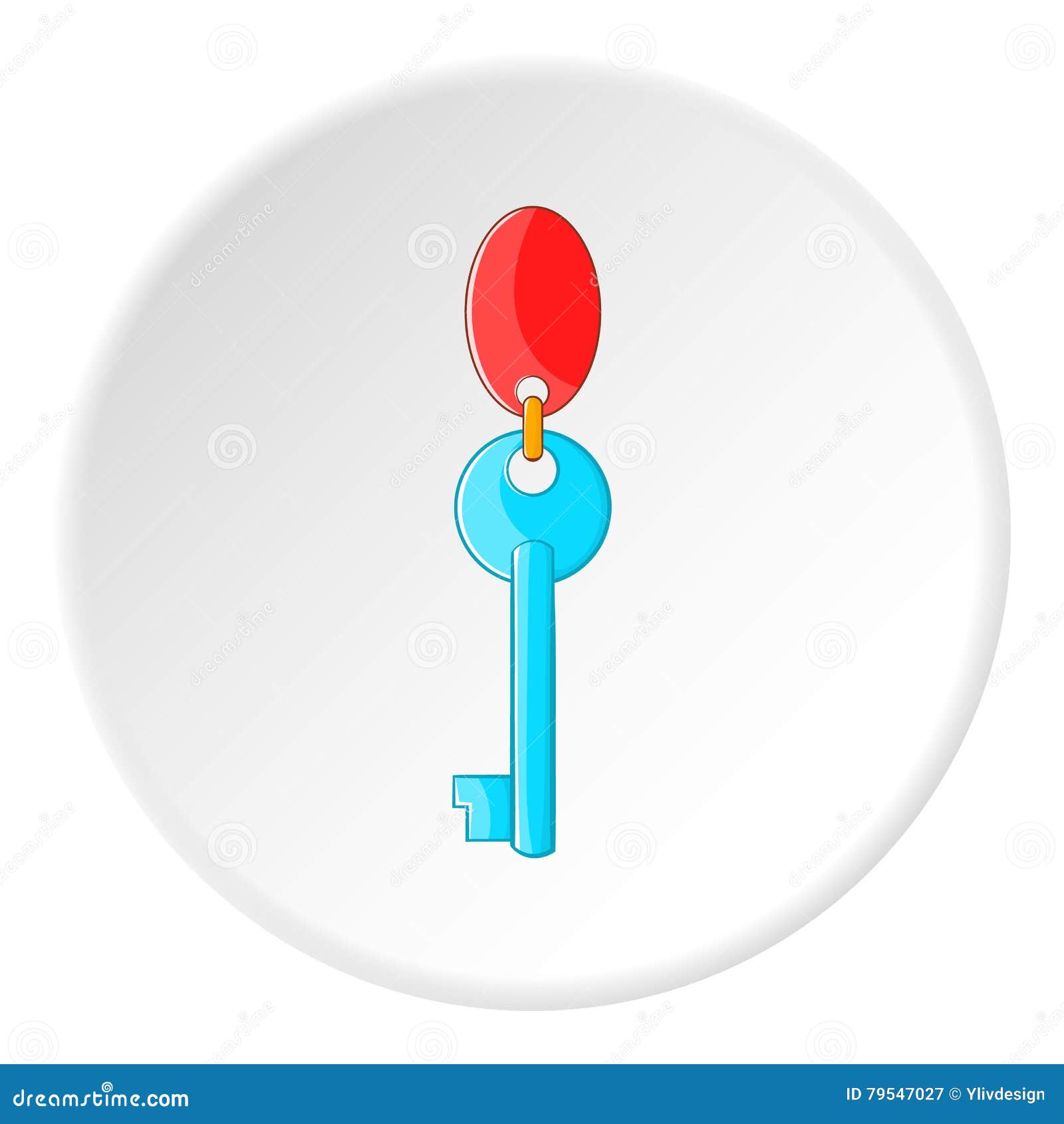 Hotel Key Icon, Cartoon Style Stock Vector - Illustration of locker ...