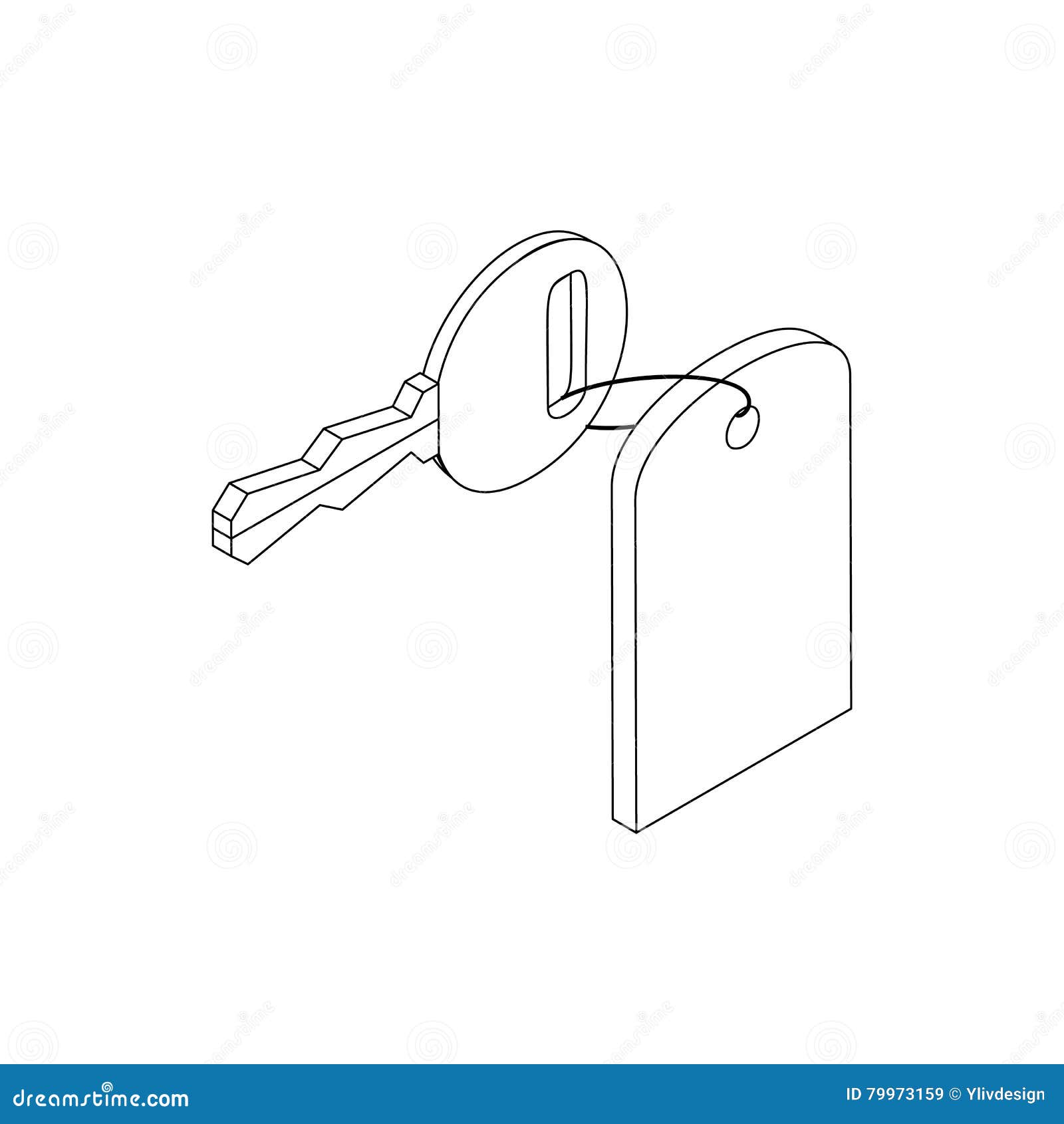 Hotel Key Icon, Isometric 3d Style Stock Vector - Illustration of house ...
