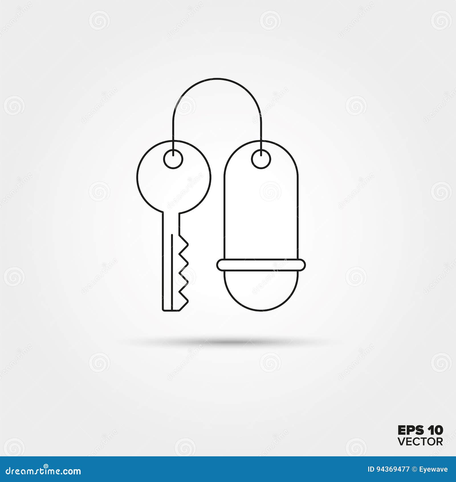 Hotel key Line Icon stock vector. Illustration of holidays - 94369477