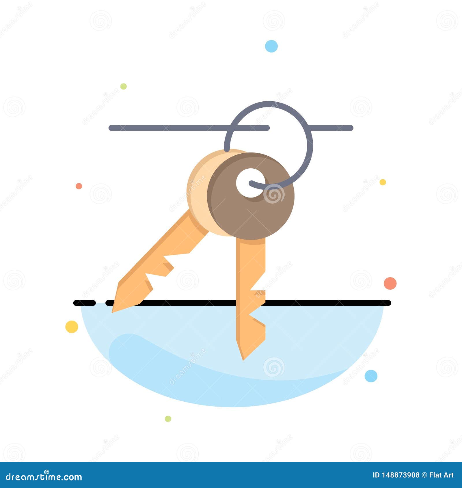 Hotel, Key, Room, Keys Abstract Flat Color Icon Template Stock Vector ...