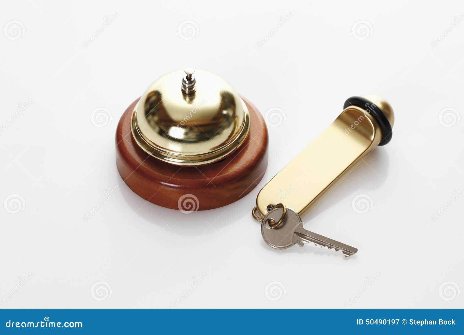 Hotel key and service bell stock image. Image of metal - 50490197
