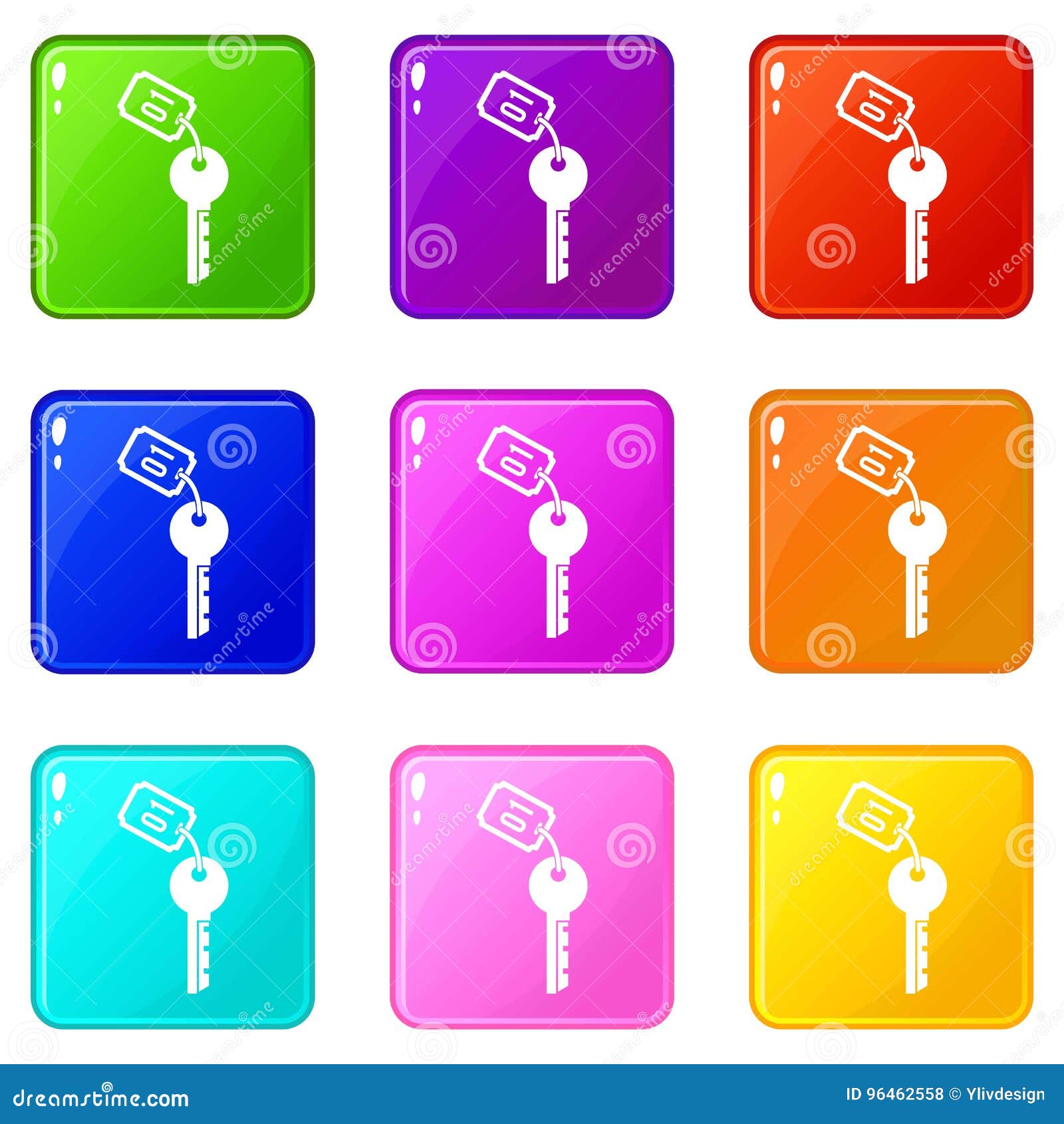 Hotel key set 9 stock vector. Illustration of safety - 96462558