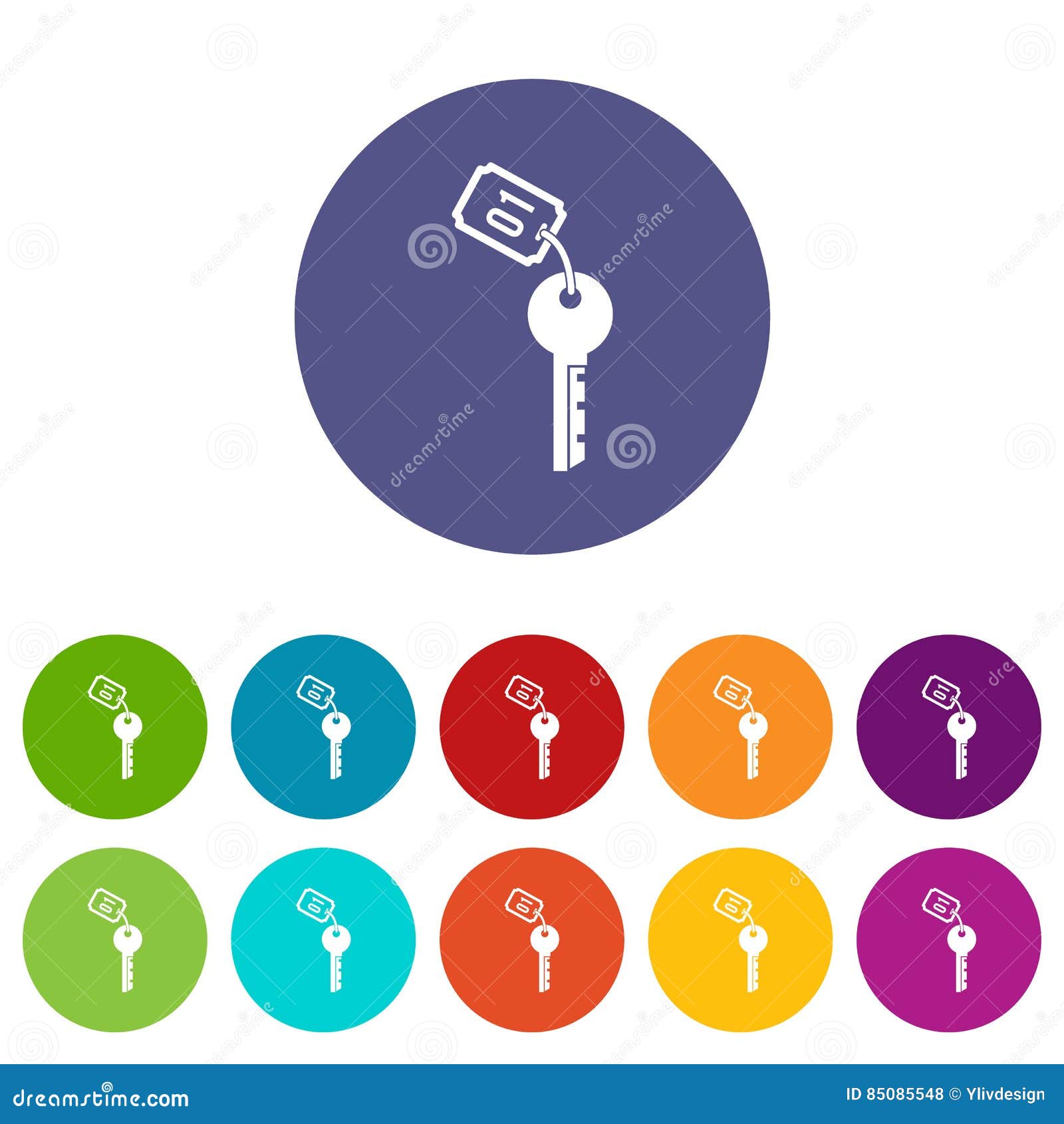 Hotel key set icons stock vector. Illustration of open - 85085548