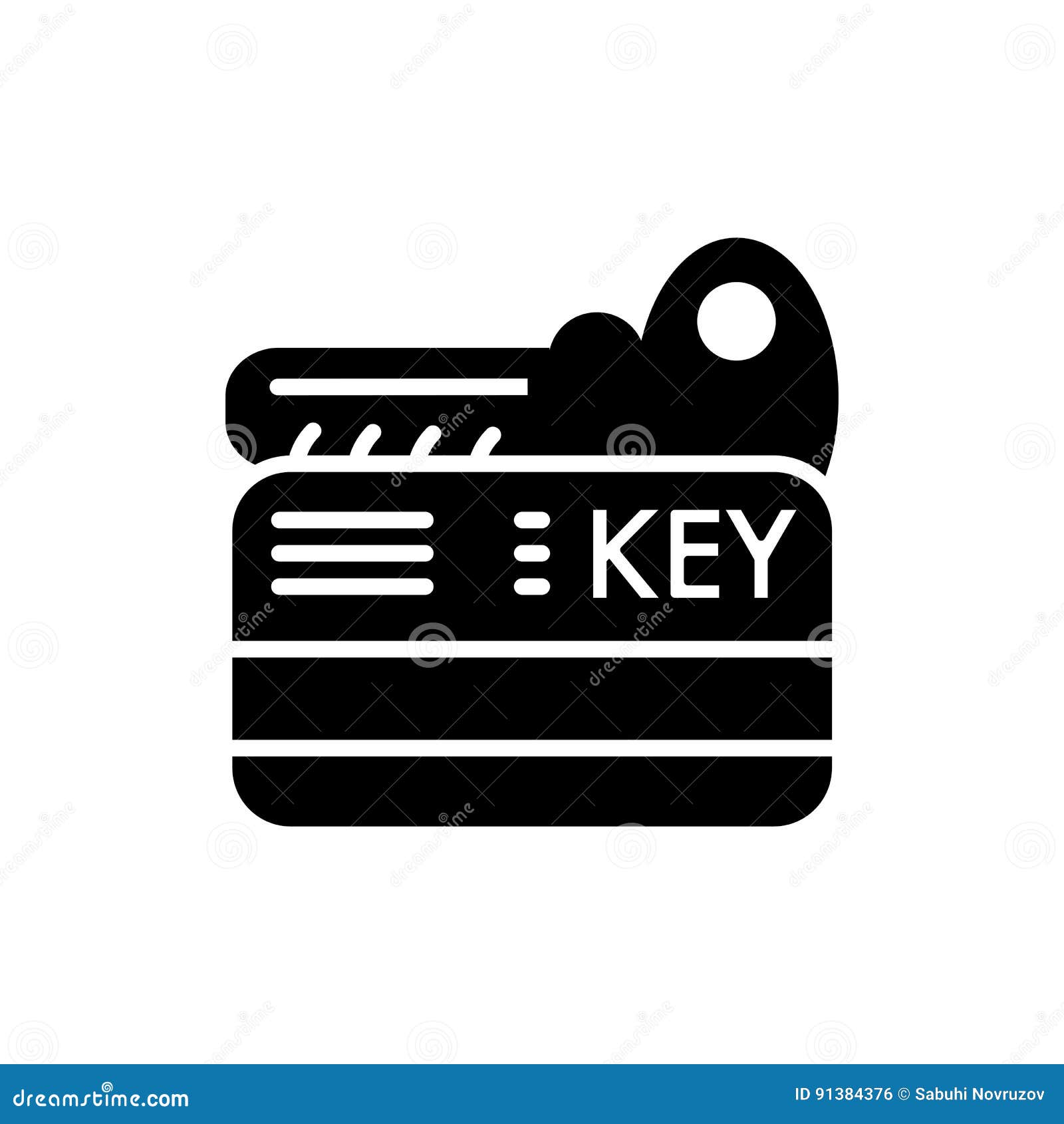 Hotel Key Vector Icon. Isolated on White. Solid Style Stock Vector ...