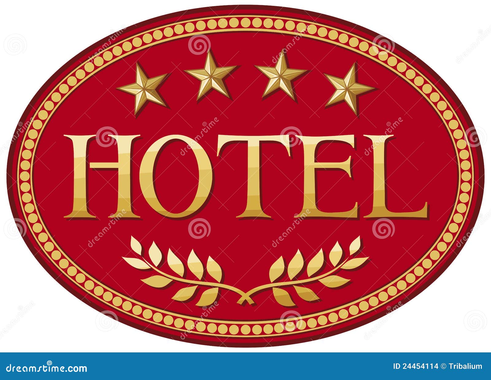 Hotel label design stock vector. Illustration of plate - 24454114