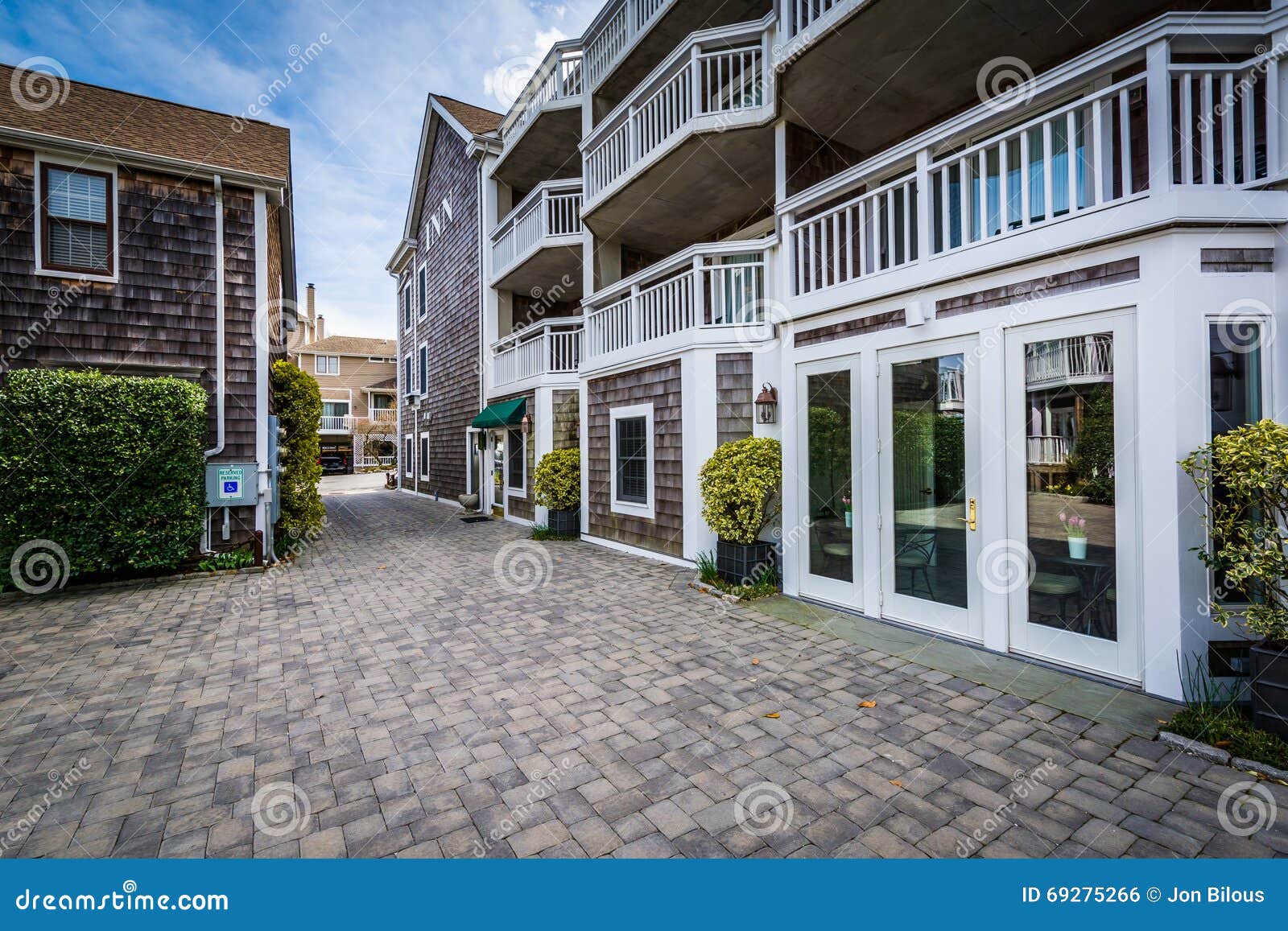 Hotel in Lewes, Delaware. stock photo. Image of building - 69275266