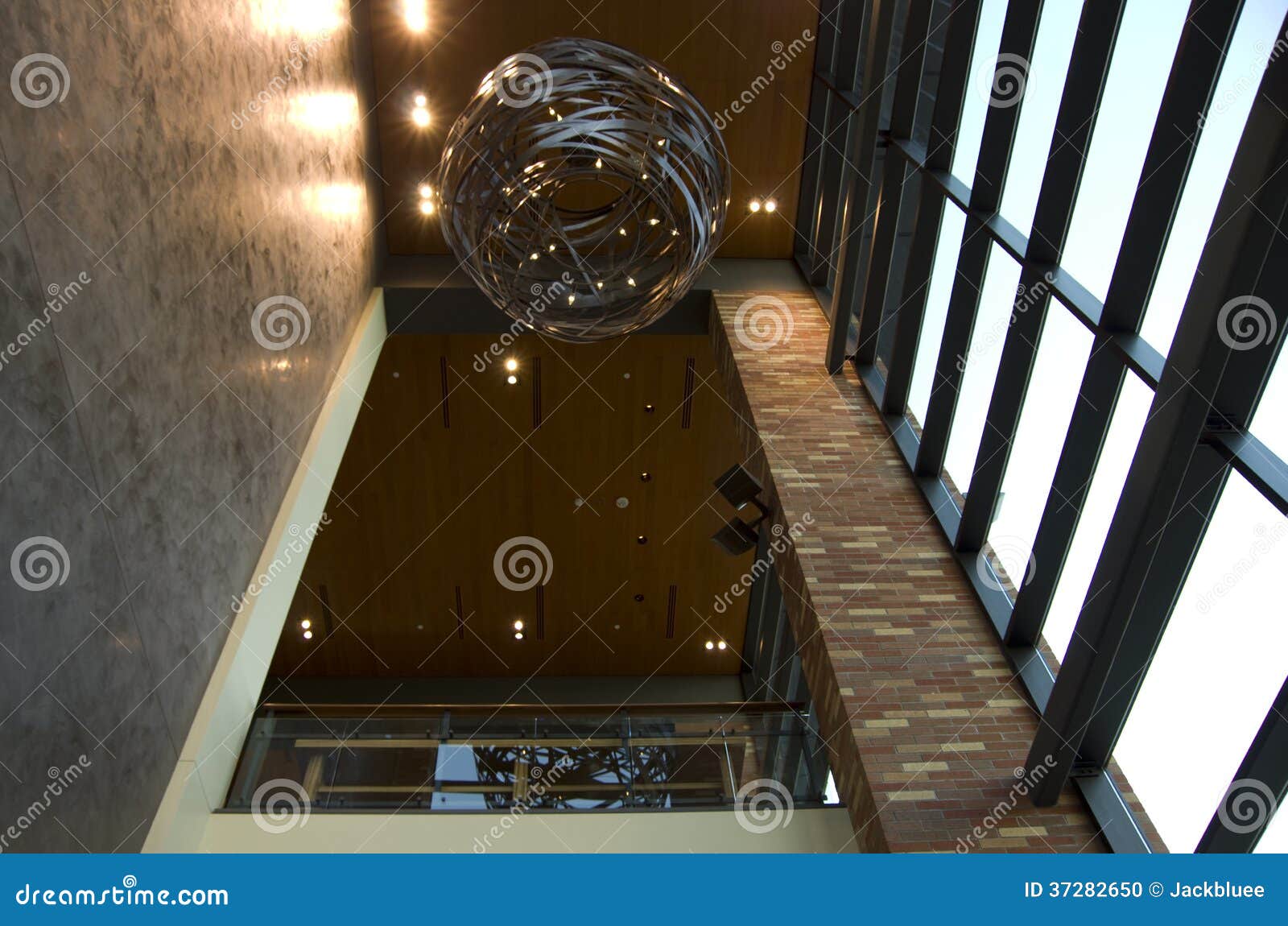 Hotel Lobby Ceiling Lighting Stock Photo - Image of modern, lamp: 37282650