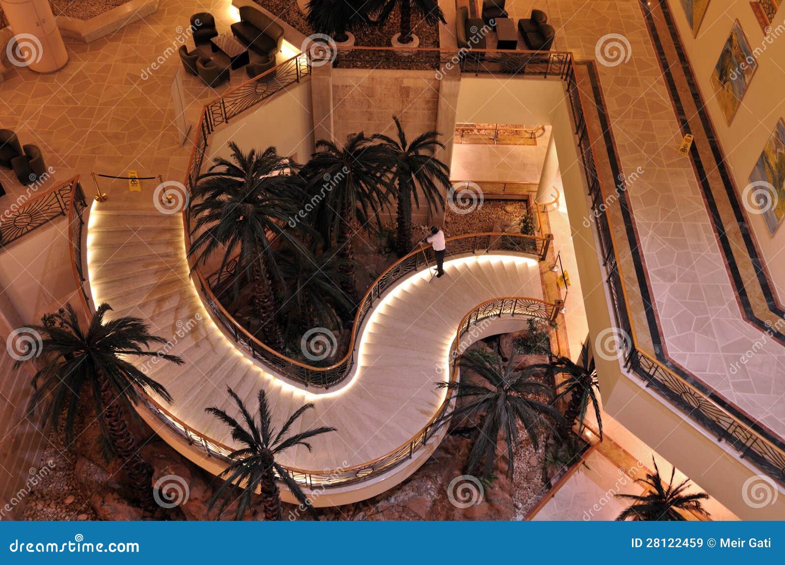Hotel lobby at night editorial stock image. Image of safety - 28122459