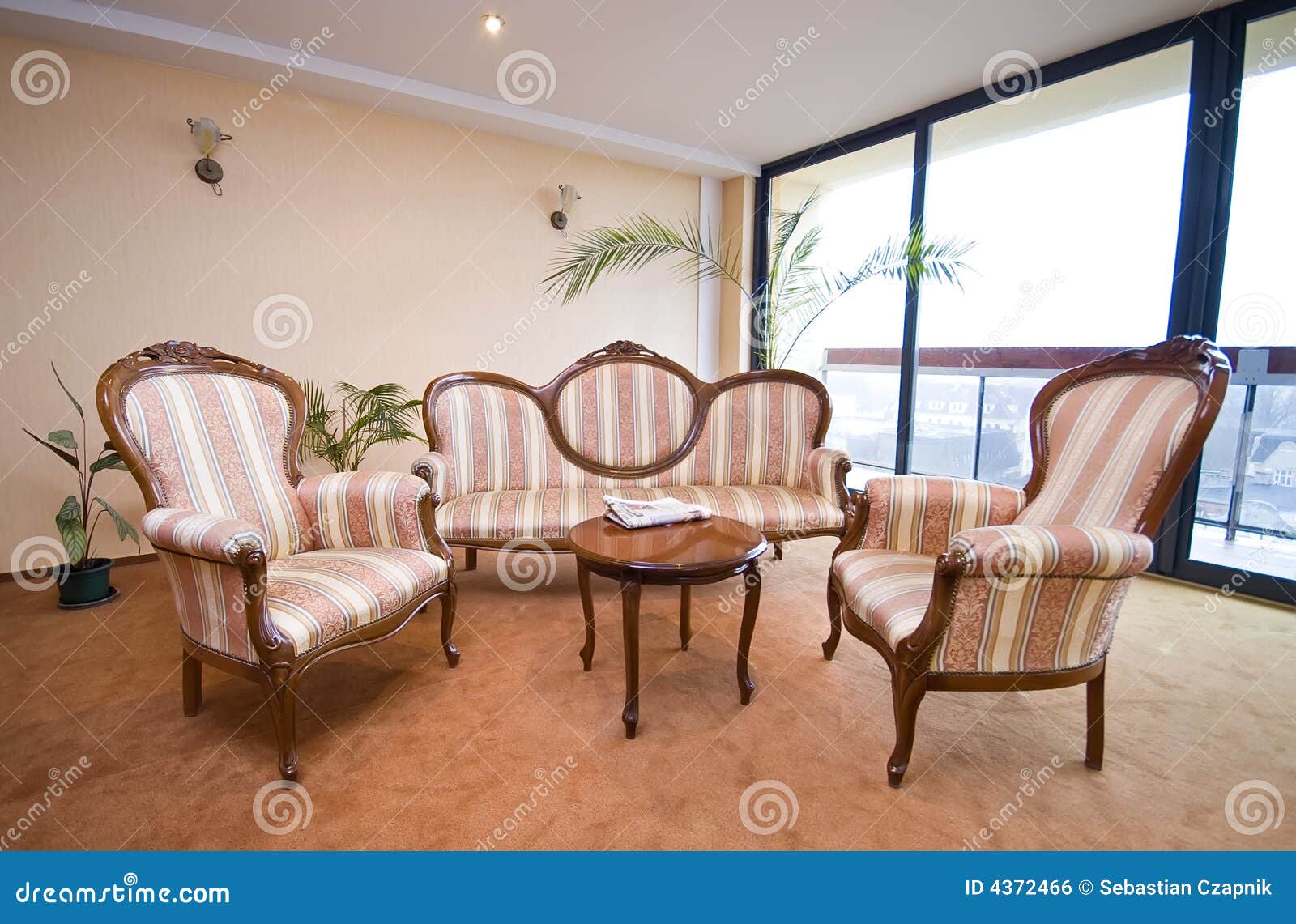 Hotel lobby sofas stock photo. Image of elegant, glass - 4372466