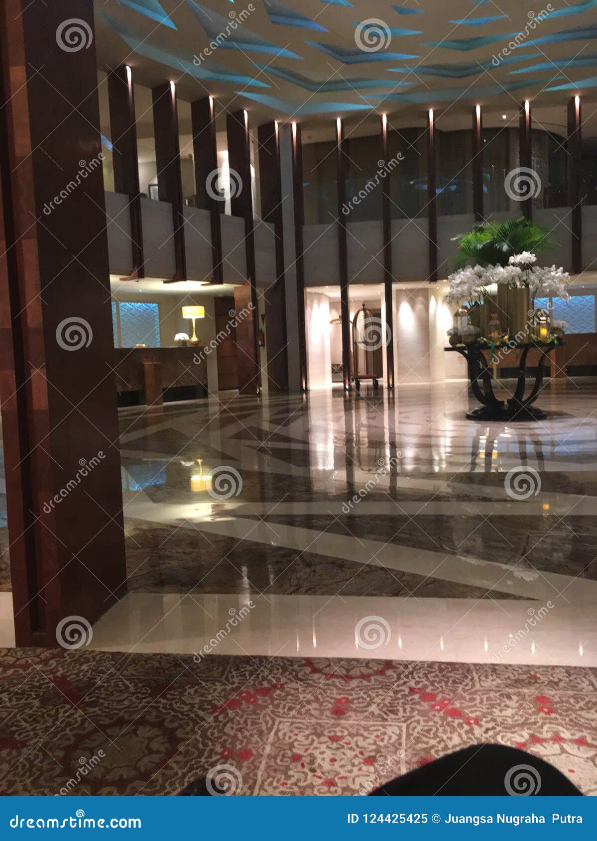 Hotel lobby stock image. Image of costumers, hotel, wait - 124425425